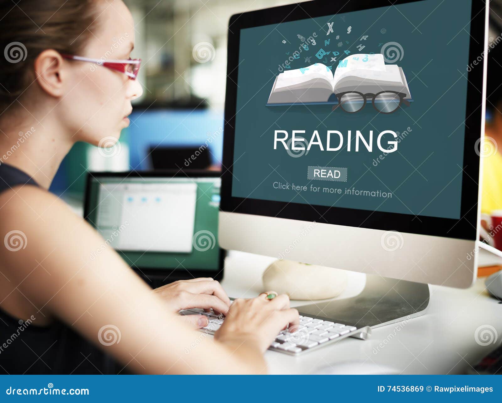 Reading Knowledge Intelligence Vision Solution Concept Stock Image ...