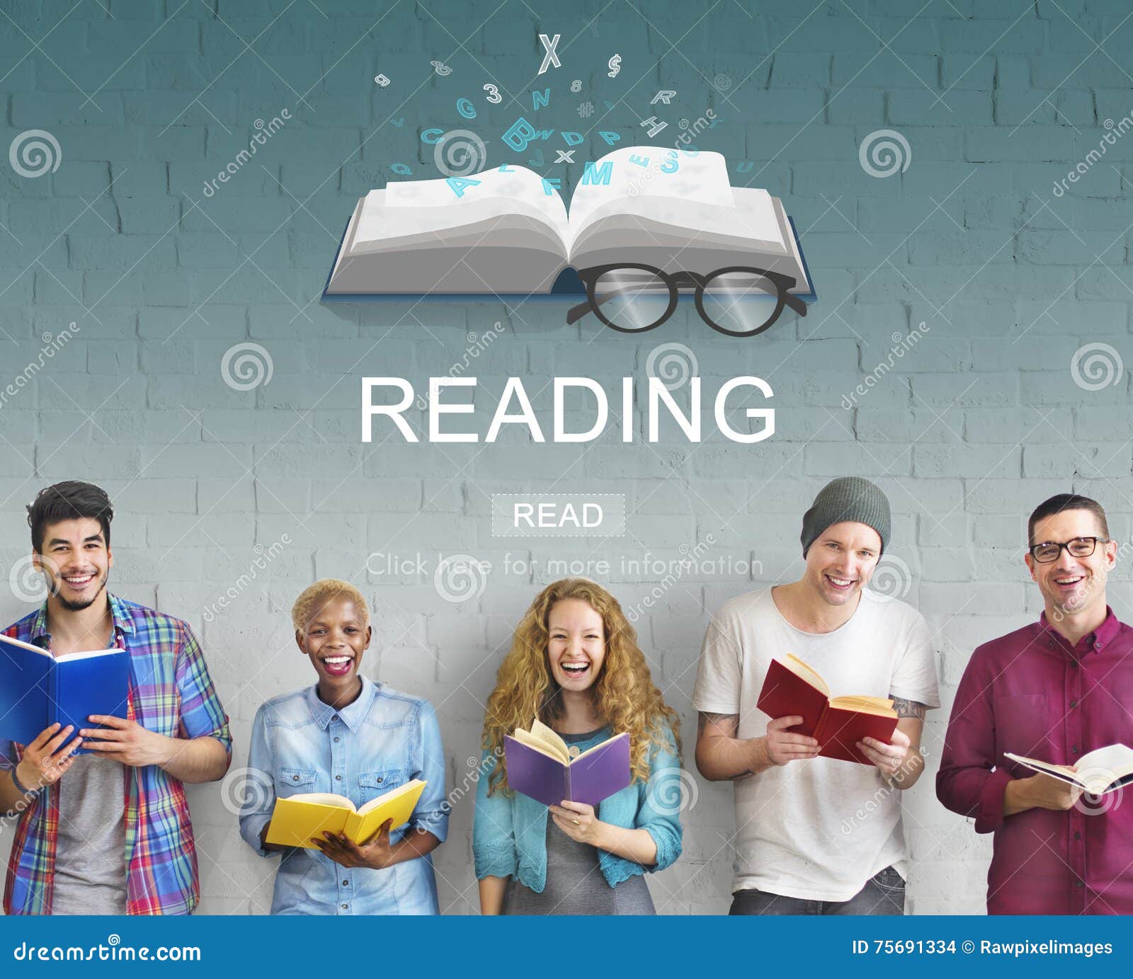 Reading Knowledge Intelligence Vision Solution Concept Stock Photo ...