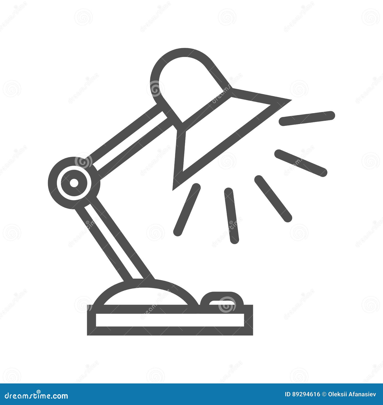 Reading-lamp flat icon stock vector. Illustration of desktop - 89294616