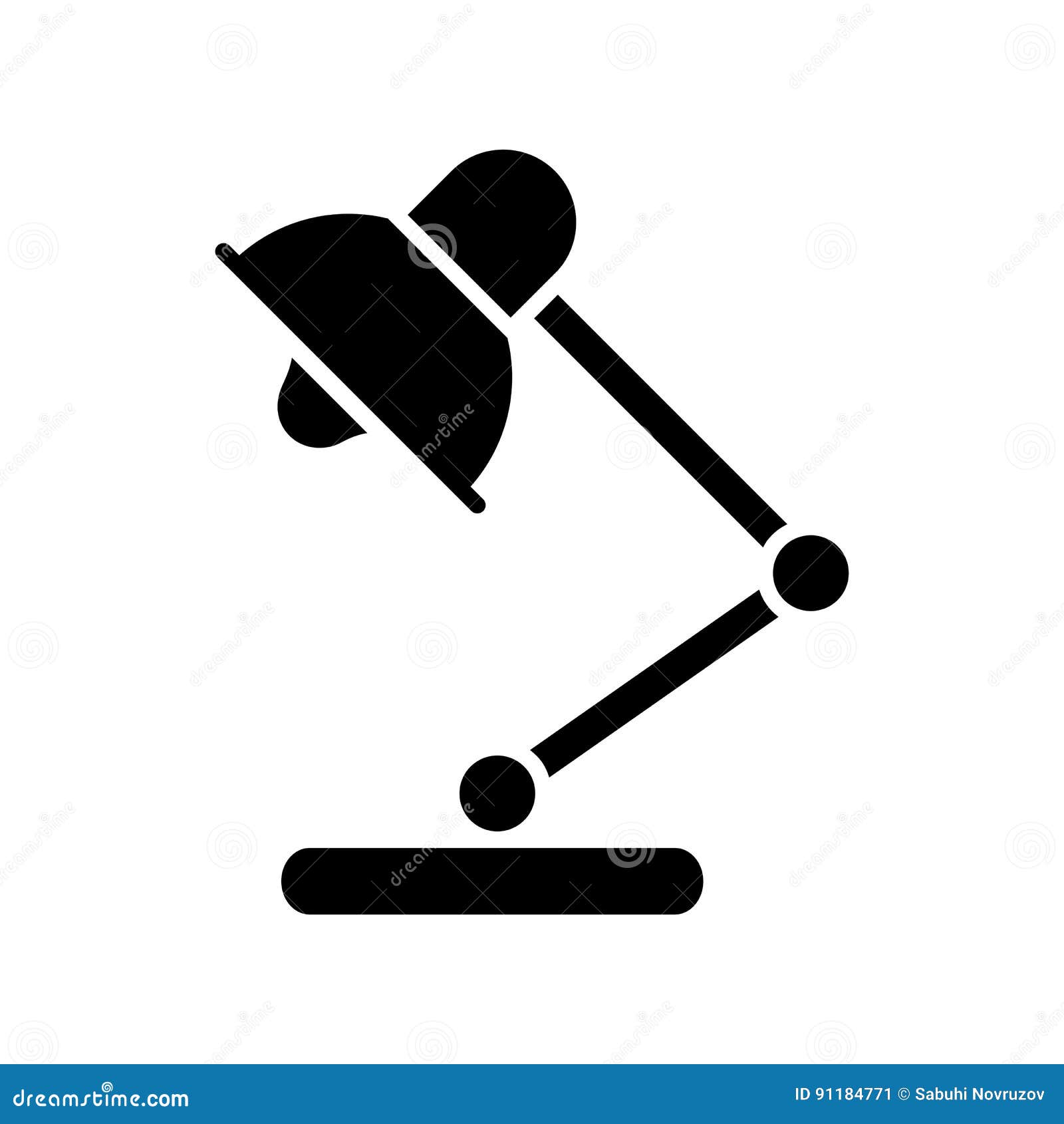 Reading-lamp Icon Isolated on White Background. Table Lamp, Classic ...