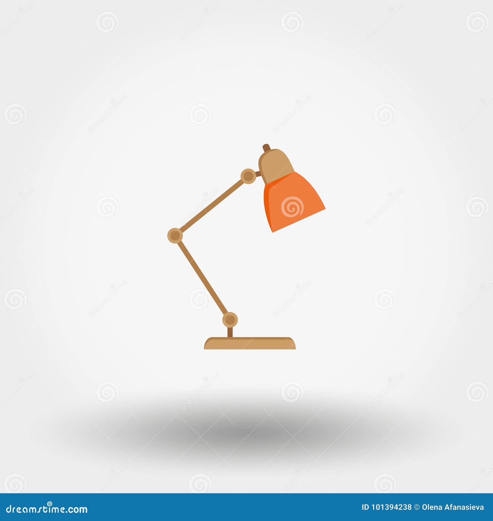 Reading Lamp. Icon. Vector. Flat. Stock Illustration - Illustration of ...