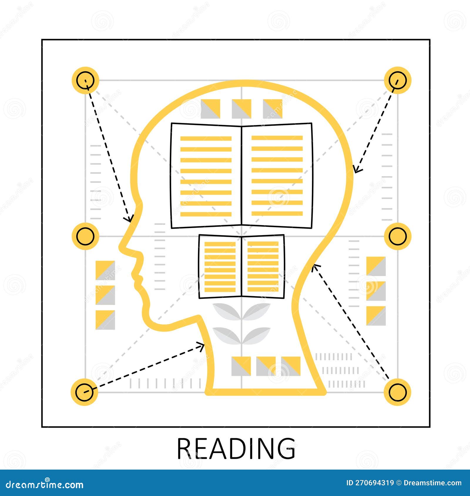 Reading and learning books stock illustration. Illustration of wisdom ...