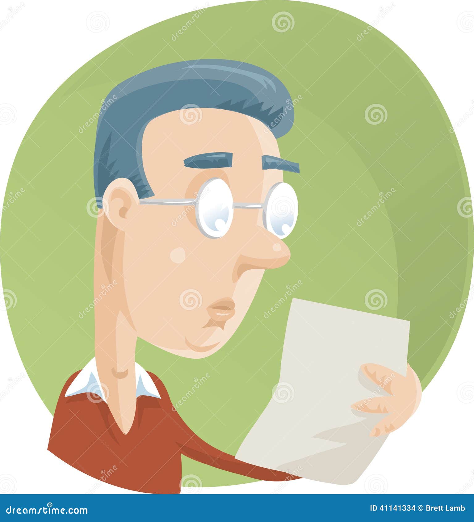 Reading a Letter stock illustration. Illustration of form - 41141334