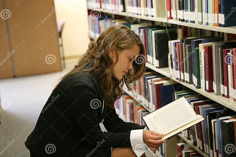 Reading in the Library stock image. Image of study, inside - 1354723