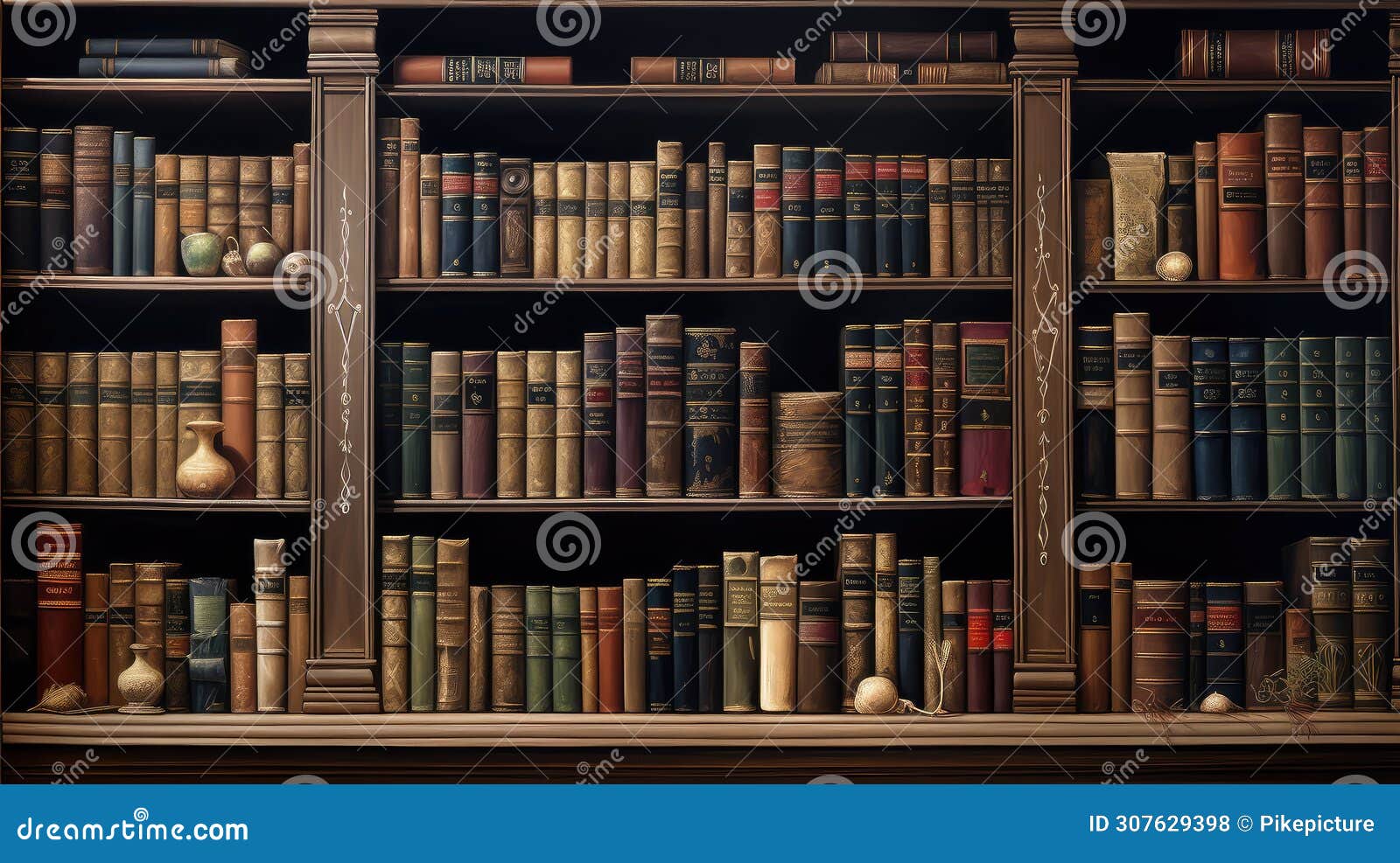 Reading library border stock illustration. Illustration of learning ...