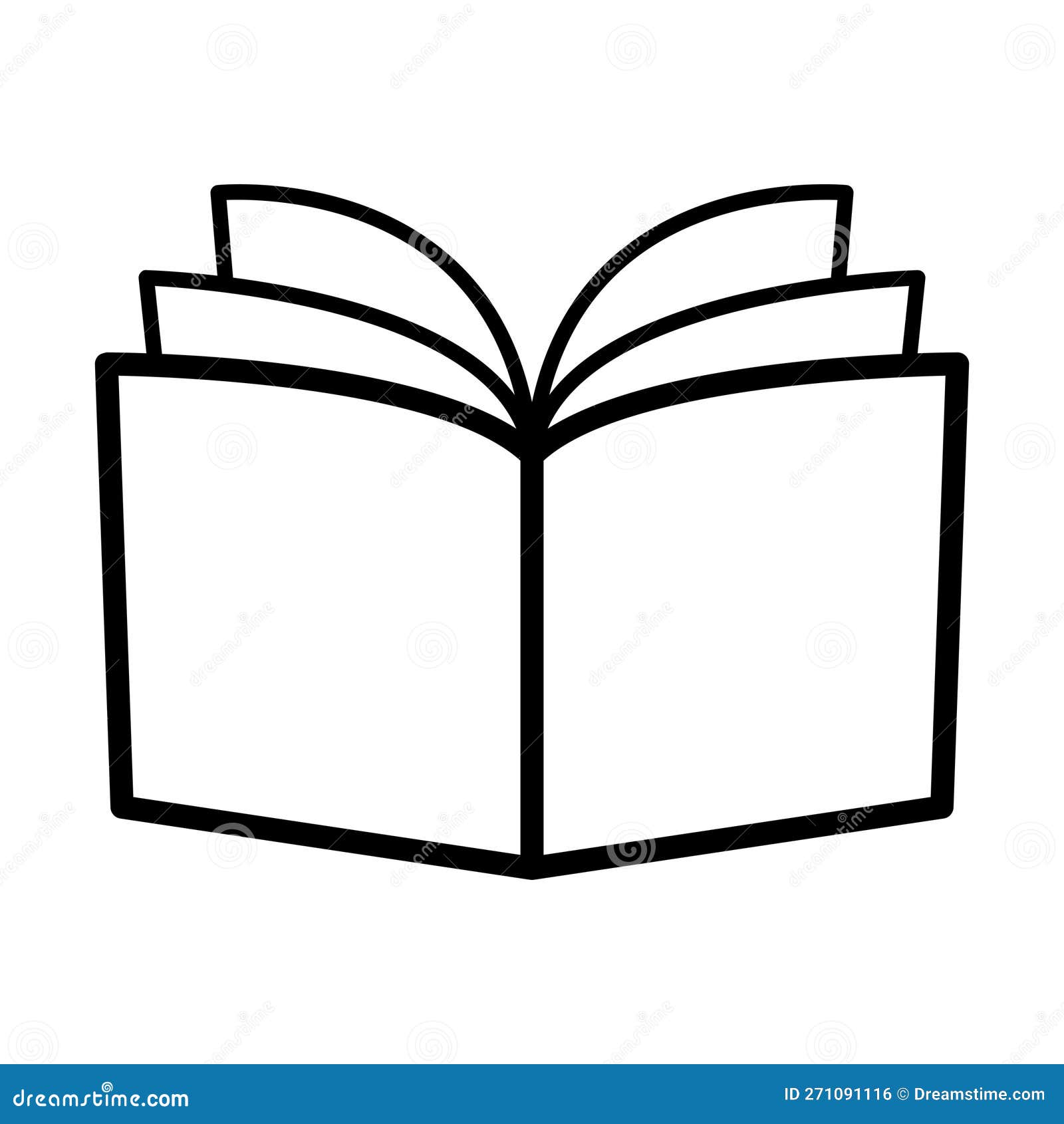 Reading line icon stock vector. Illustration of learn - 271091116