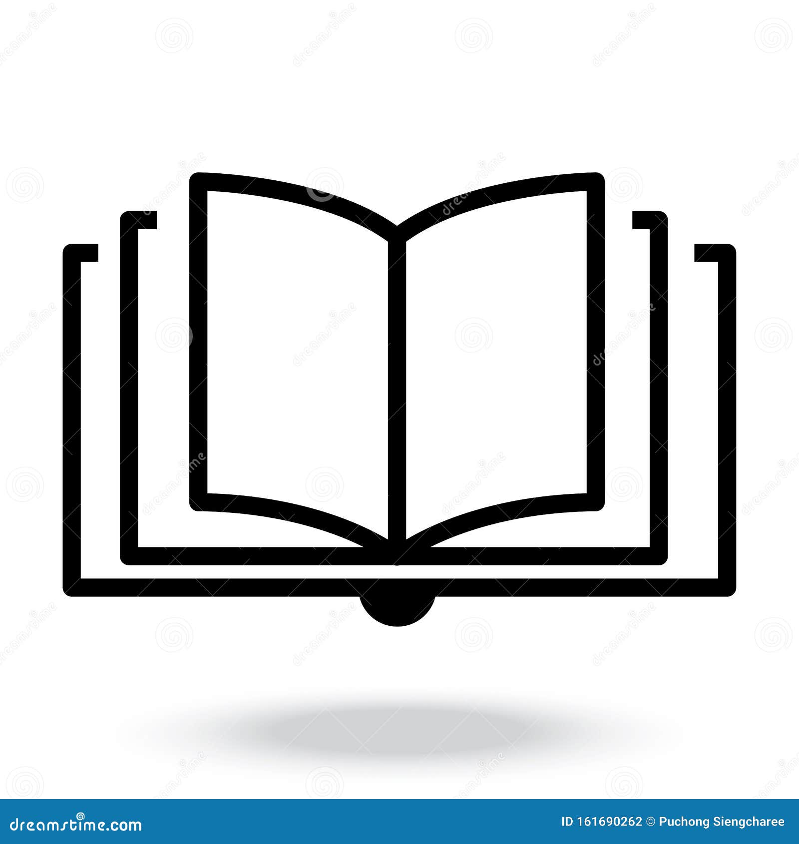 Reading line icon vector stock vector. Illustration of outline - 161690262