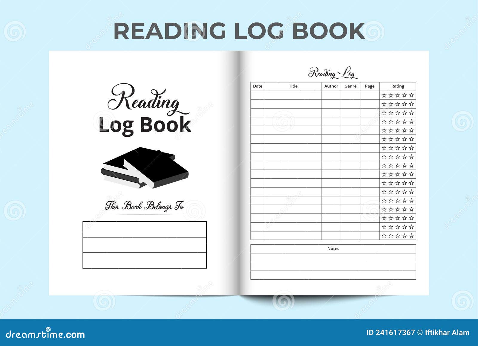 Tracker Reading Books. Book Tracker. Template For Organization. Vector ...