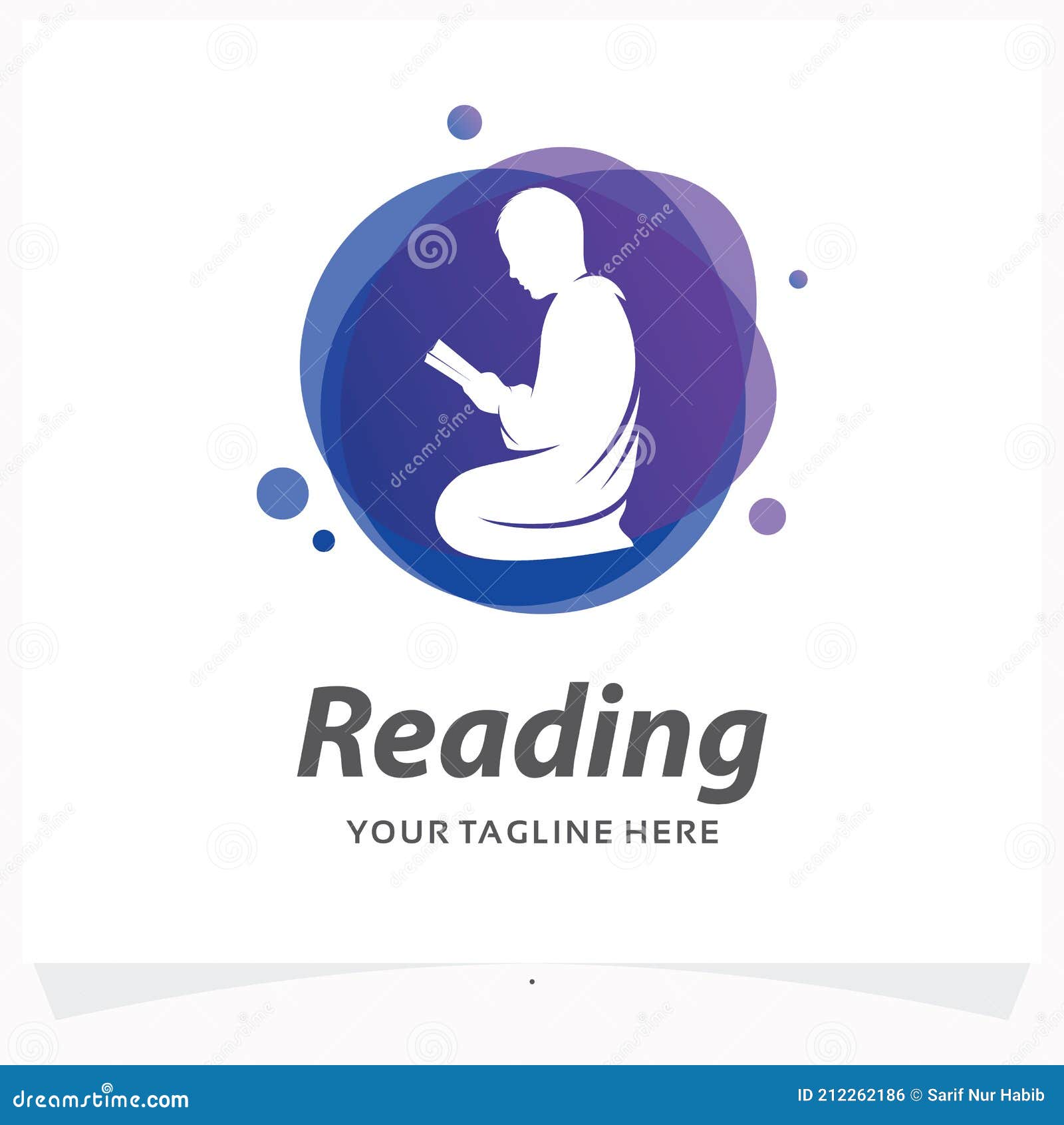 Reading Logo Design Template Stock Vector - Illustration of creative ...