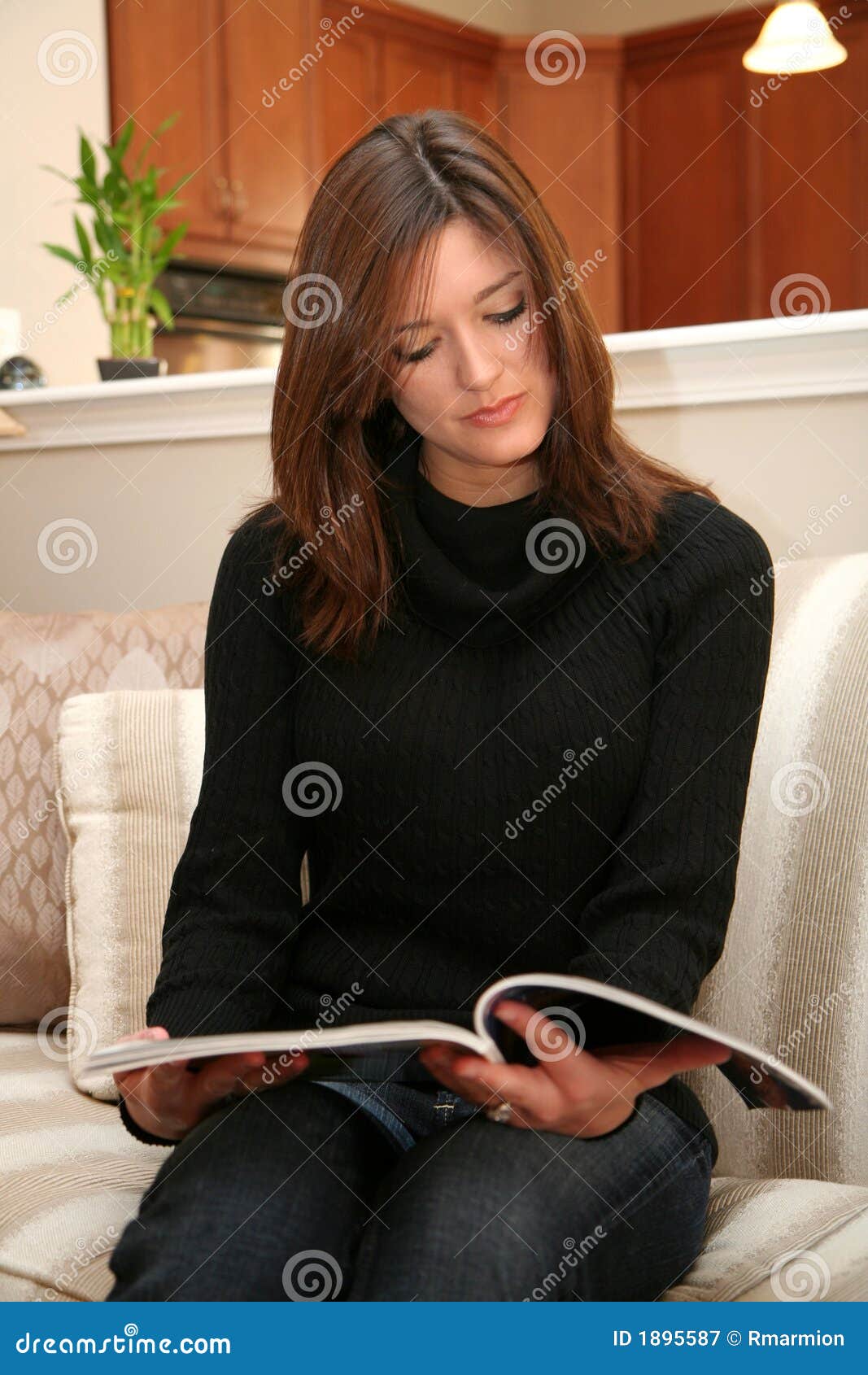 Reading a Magazine stock image. Image of magazine, cute - 1895587