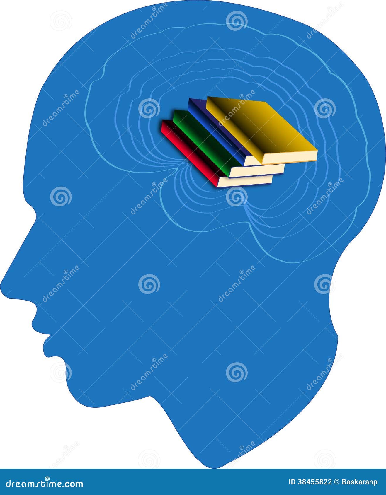Reading Man Head stock vector. Illustration of male, illustrations ...