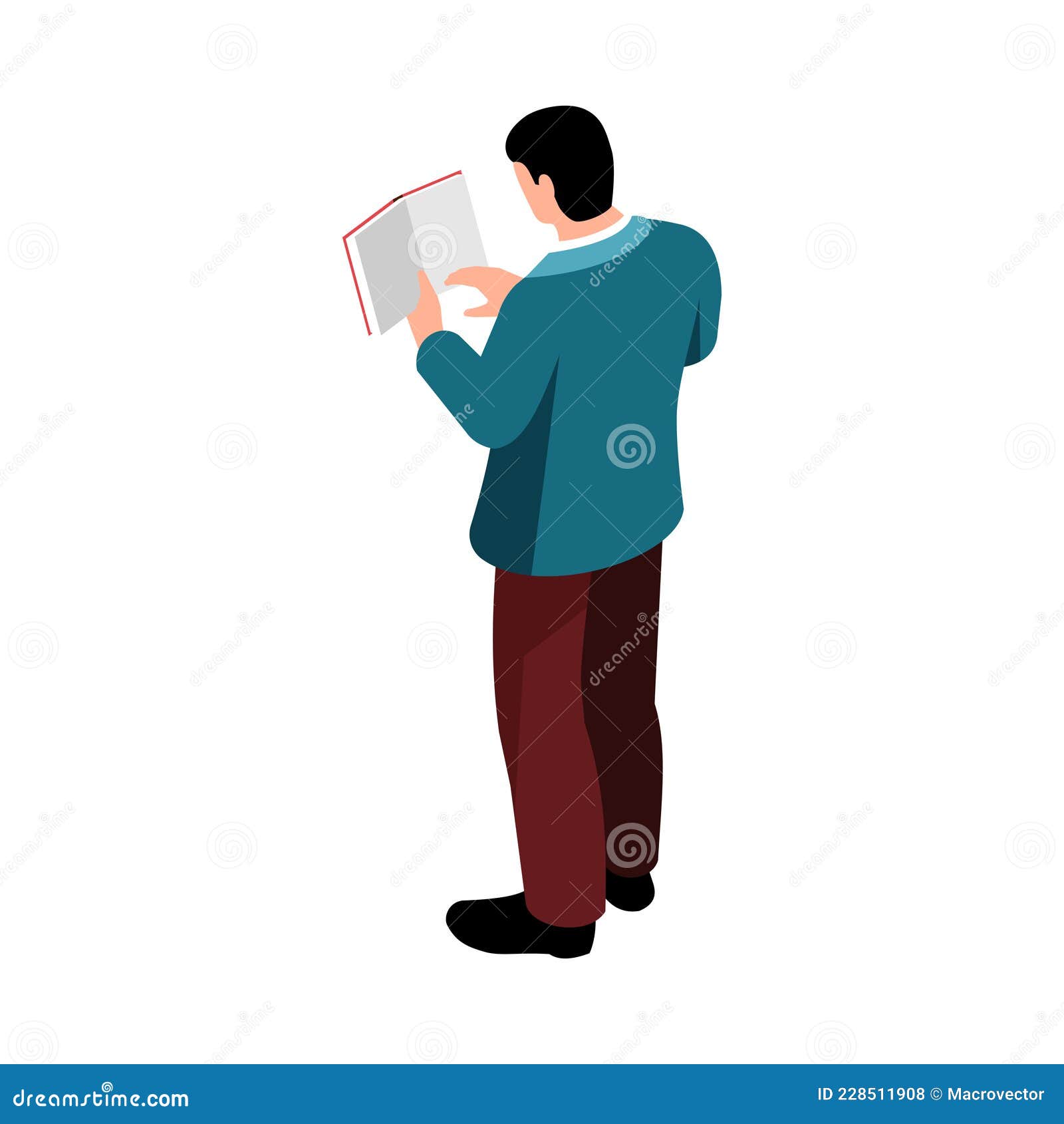 Reading Man Icon stock vector. Illustration of lifestyle - 228511908