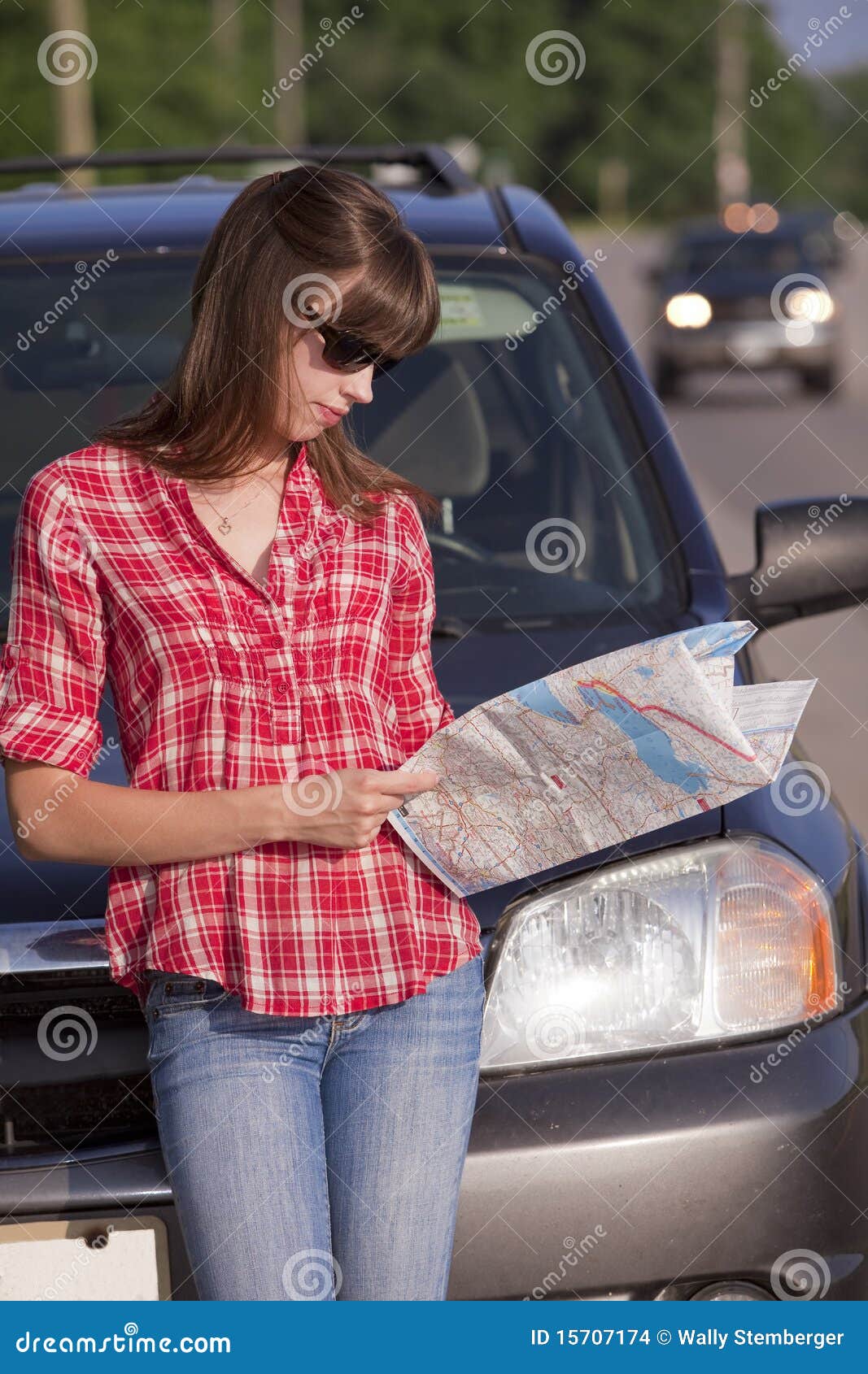 Reading a map stock photo. Image of person, plan, outside - 15707174