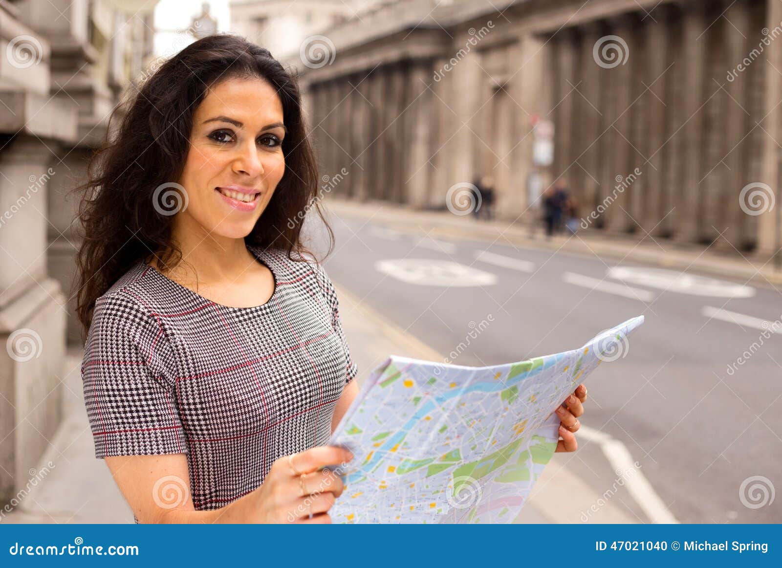 Reading map stock photo. Image of outside, female, beauty - 47021040