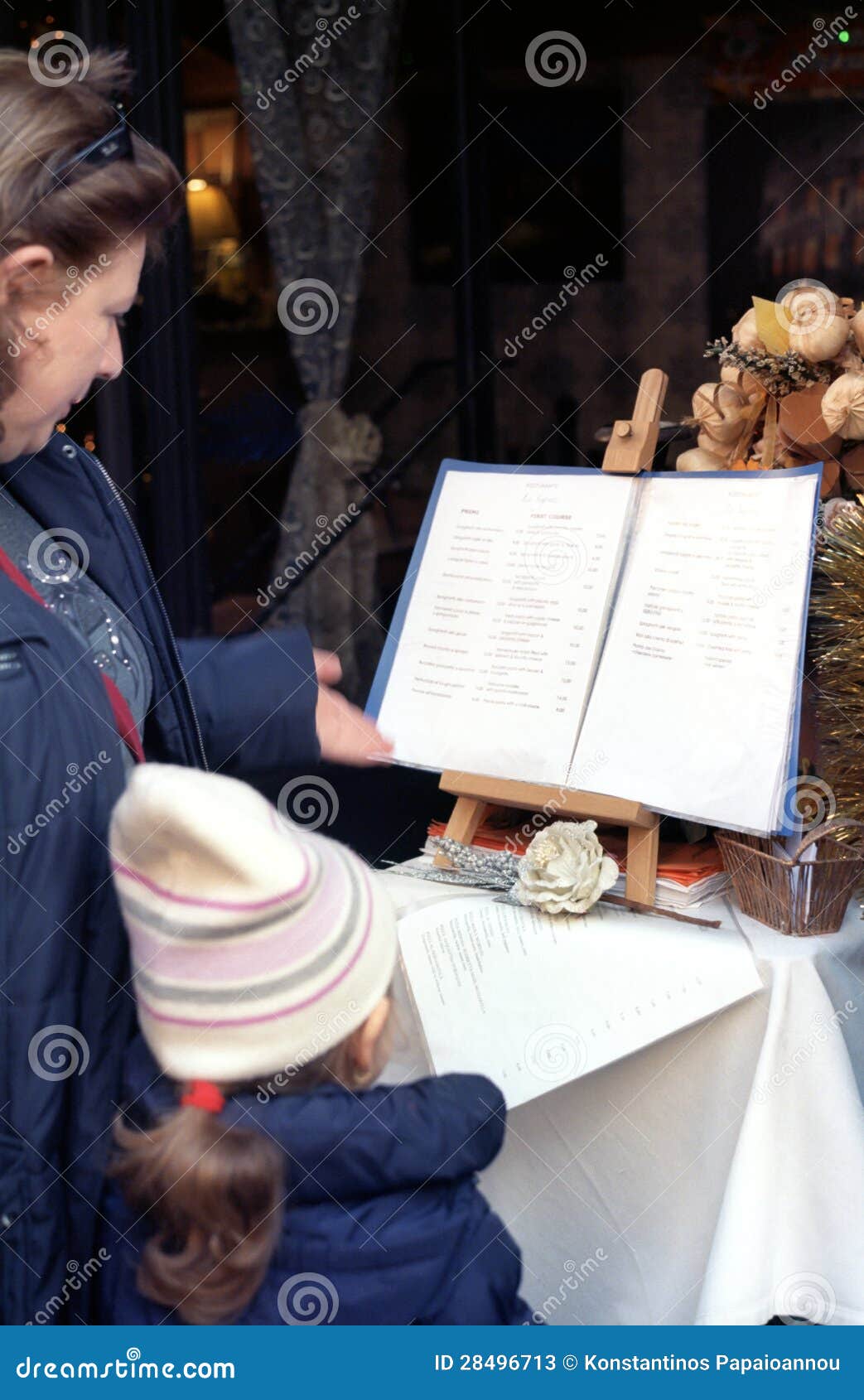 Reading the menu editorial stock photo. Image of reading - 28496713