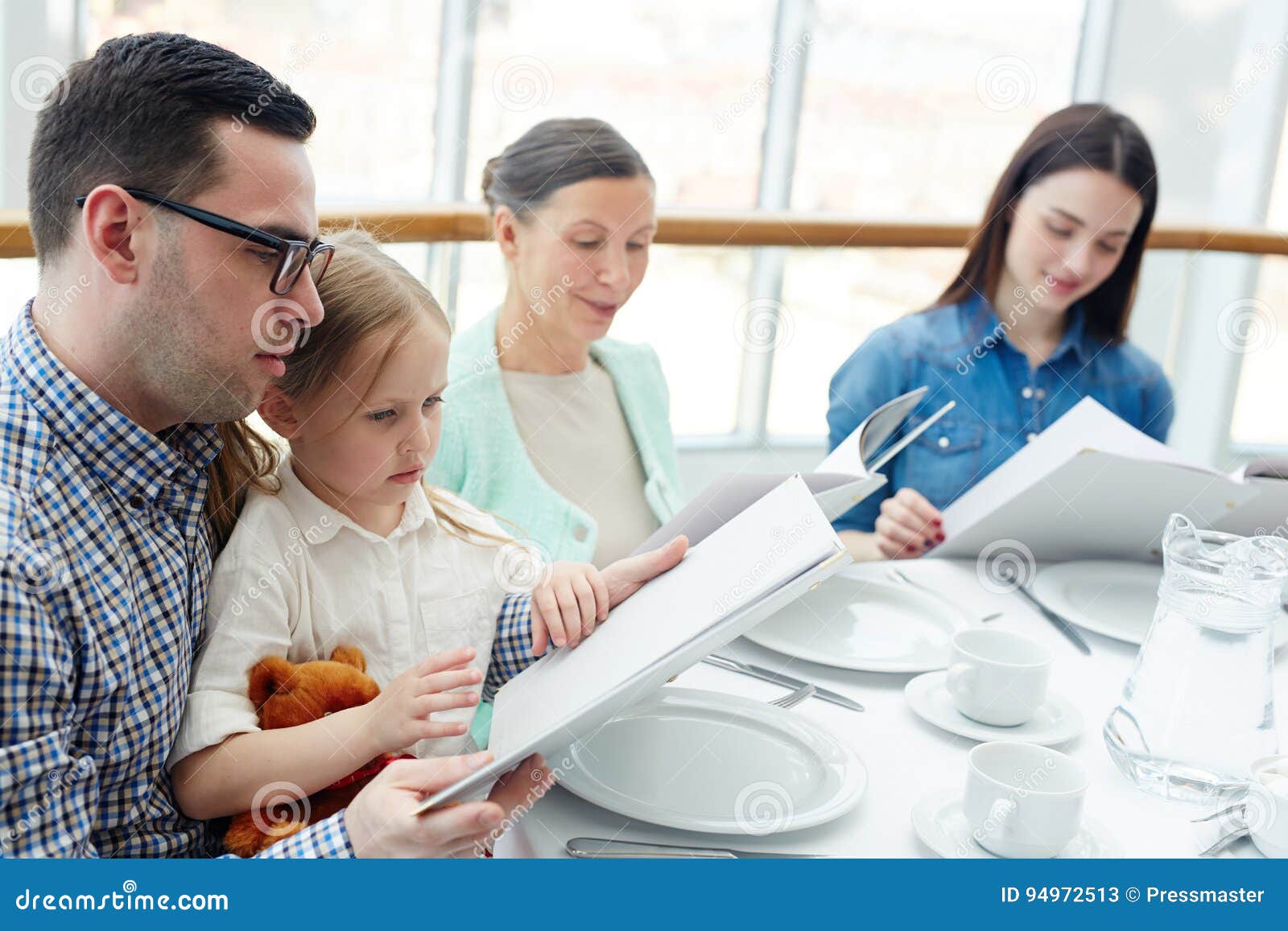 Reading menu stock image. Image of together, childhood - 94972513