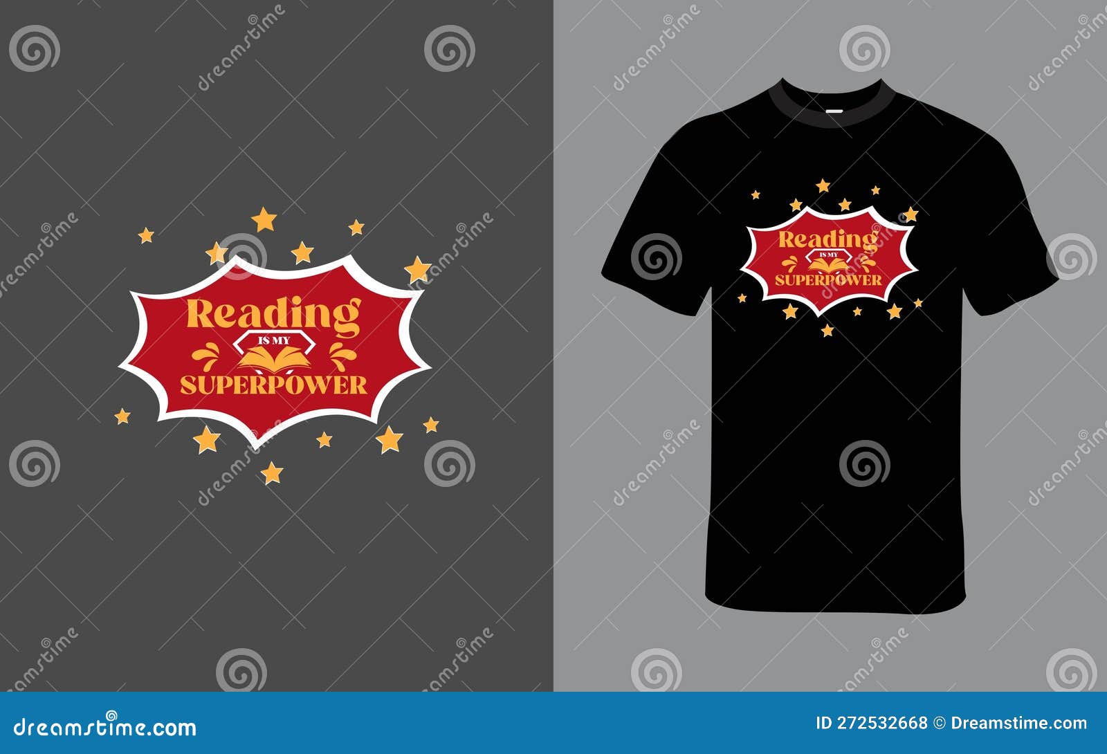 Reading is My Superpower T Shirt Design Stock Vector - Illustration of ...