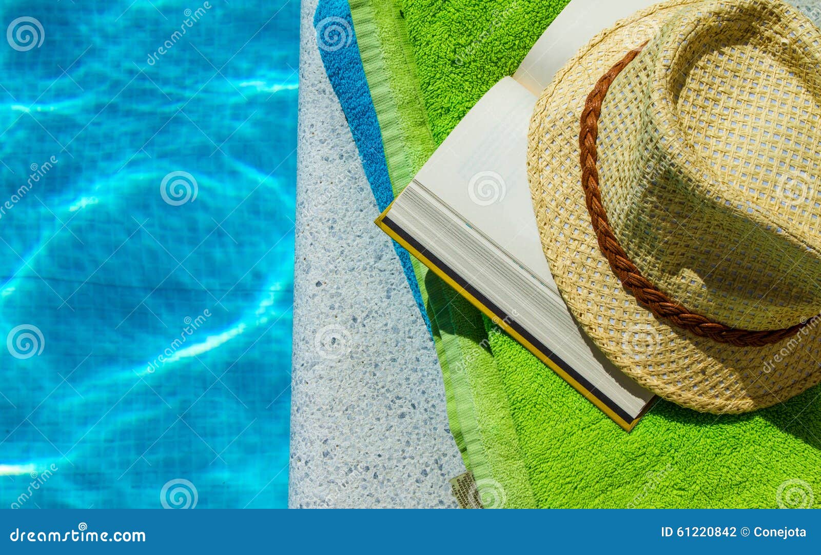 Reading Near the Swimming Pool Stock Photo - Image of rest, pool: 61220842