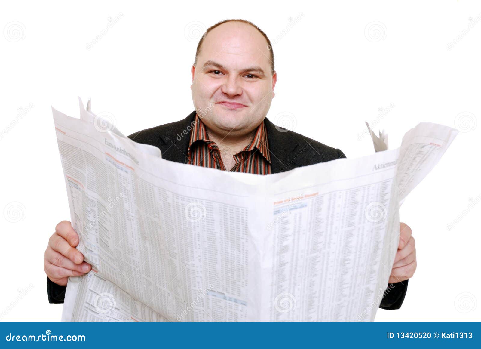 Reading newspaper stock photo. Image of businessman, suit - 13420520
