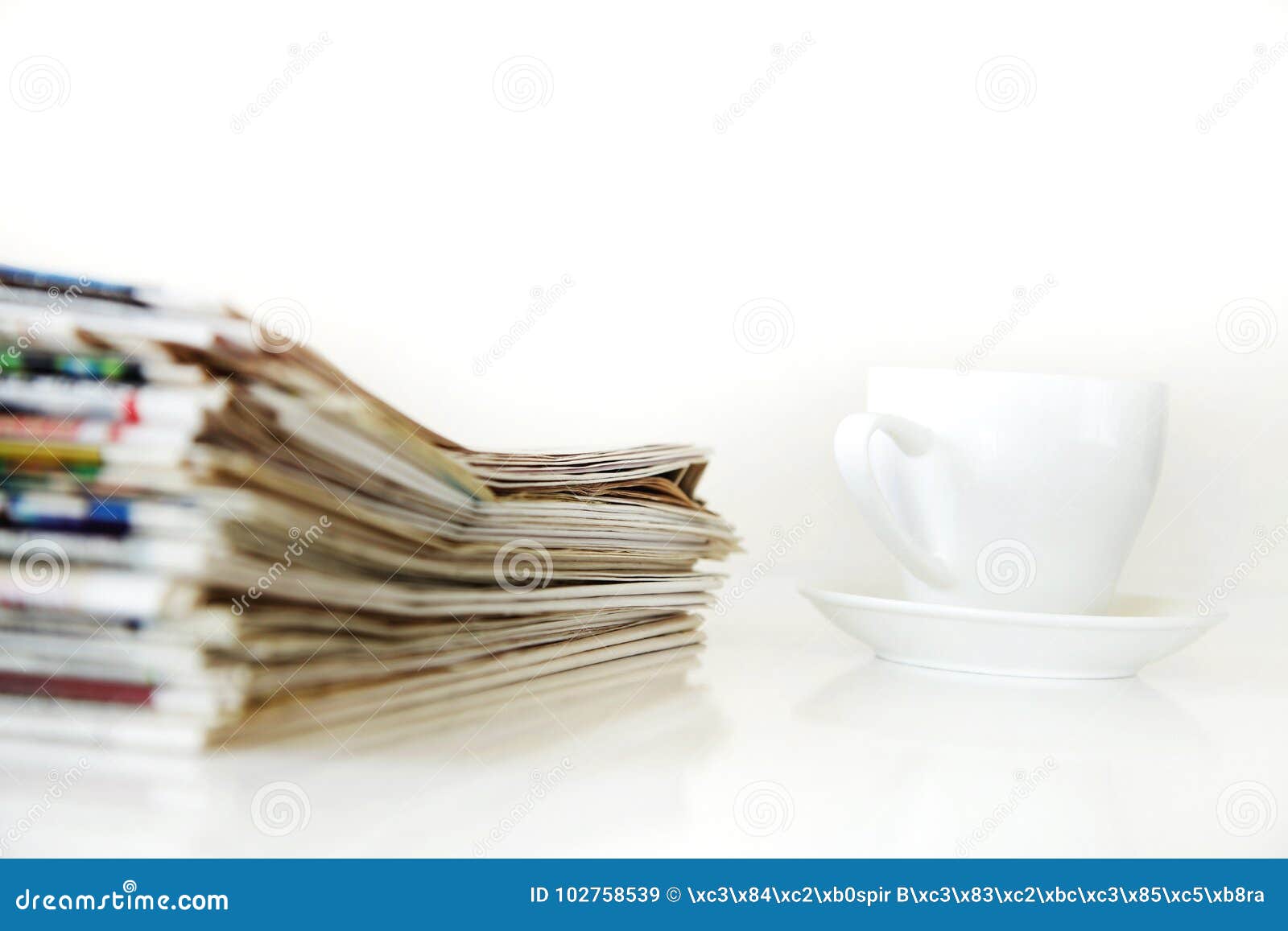 Reading newspaper on table stock image. Image of communication - 102758539