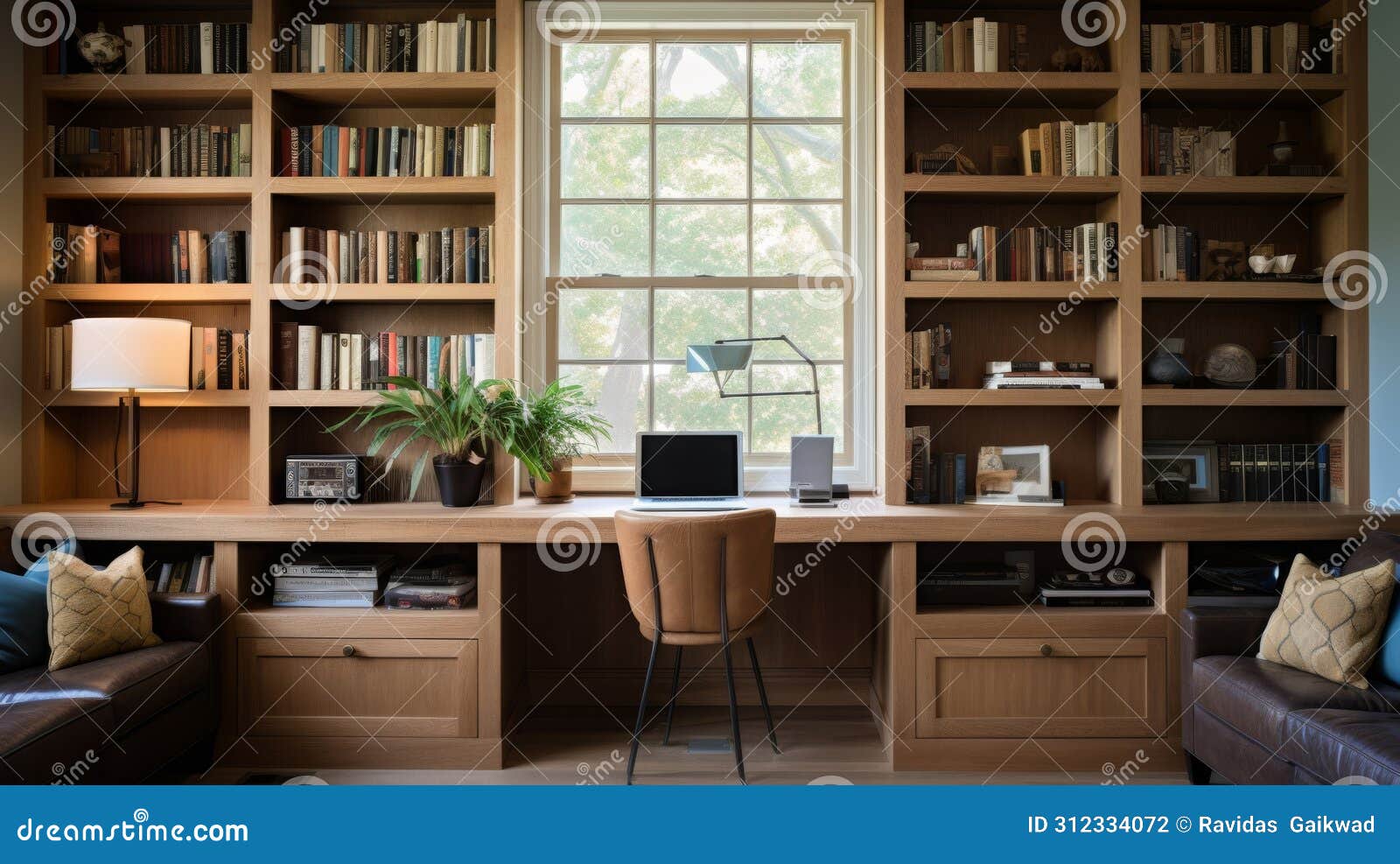 Reading Nooks In An Office Adorned With Comfortable Seating Royalty ...