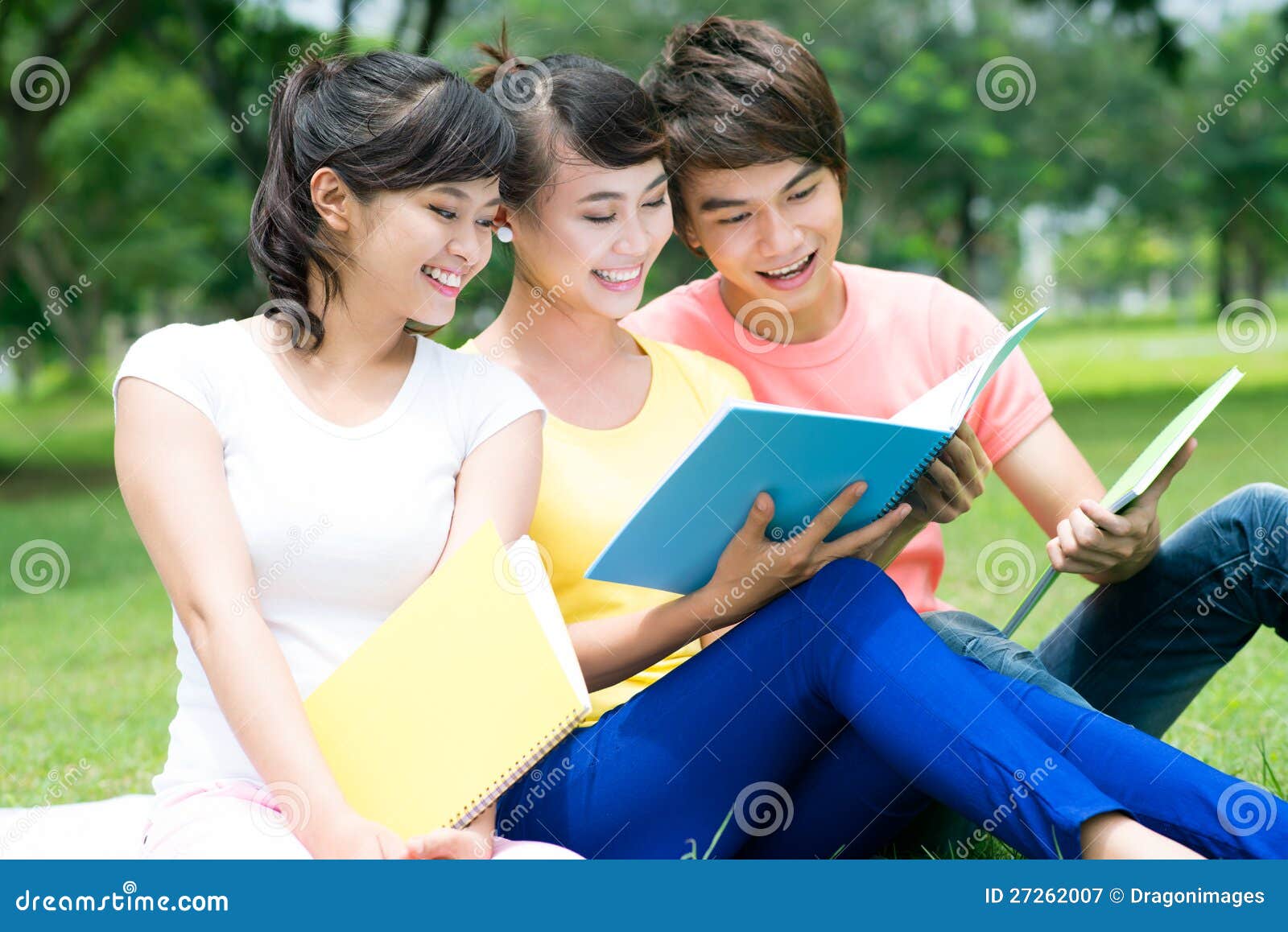 Reading in the open air stock image. Image of outdoors - 27262007