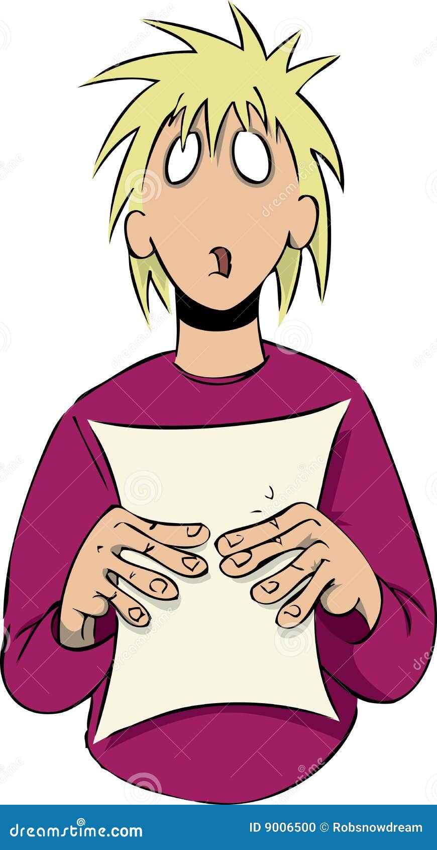 Reading out aloud stock vector. Illustration of expression - 9006500