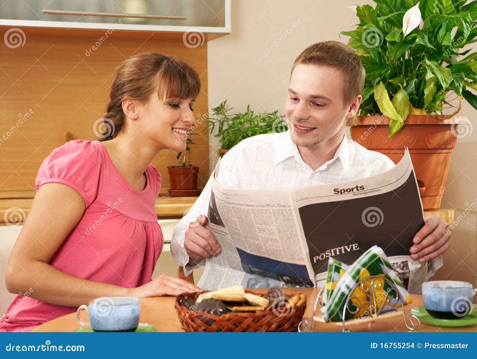 Reading paper stock photo. Image of lifestyle, friendly - 16755254