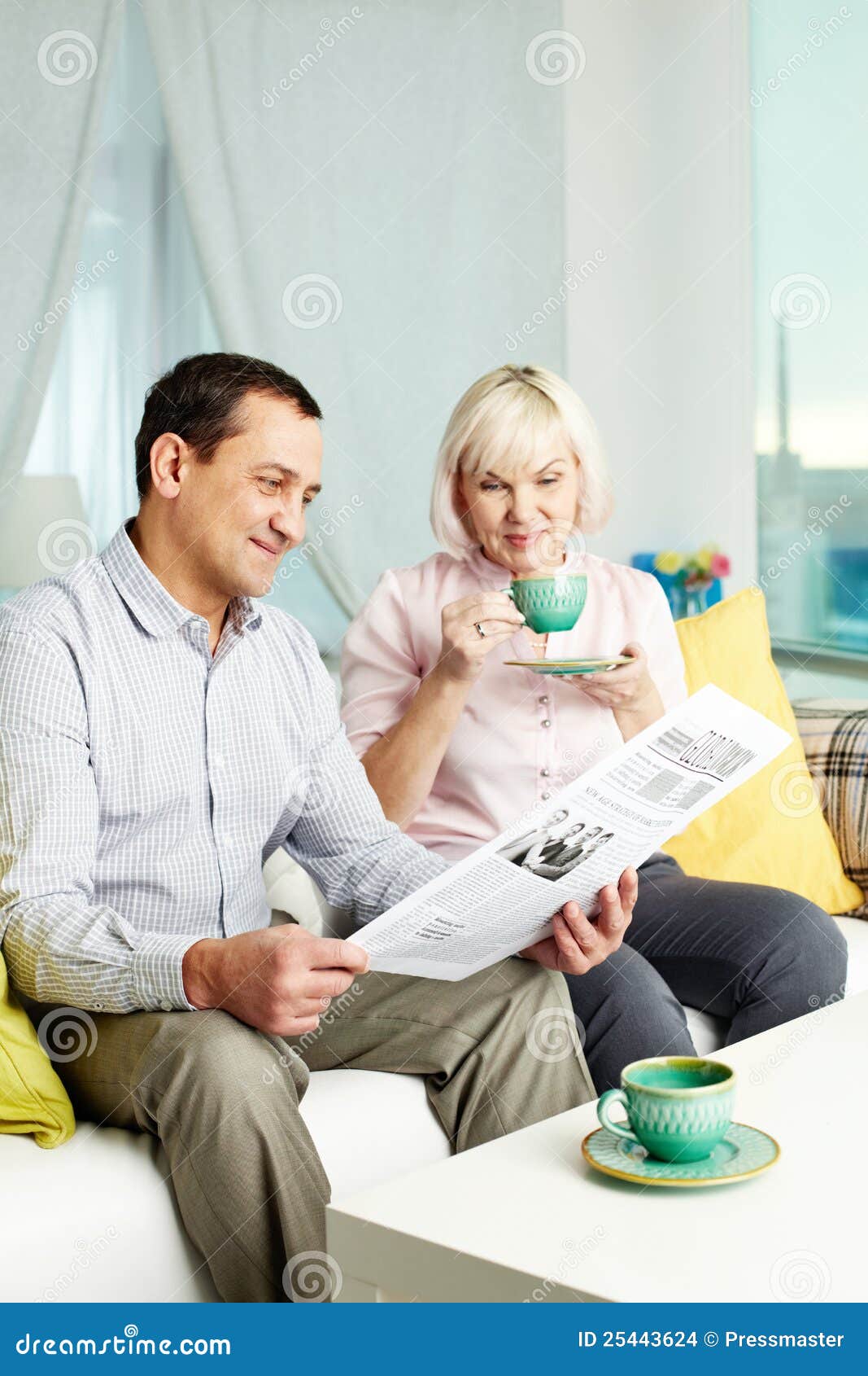 Reading paper stock photo. Image of family, home, people - 25443624