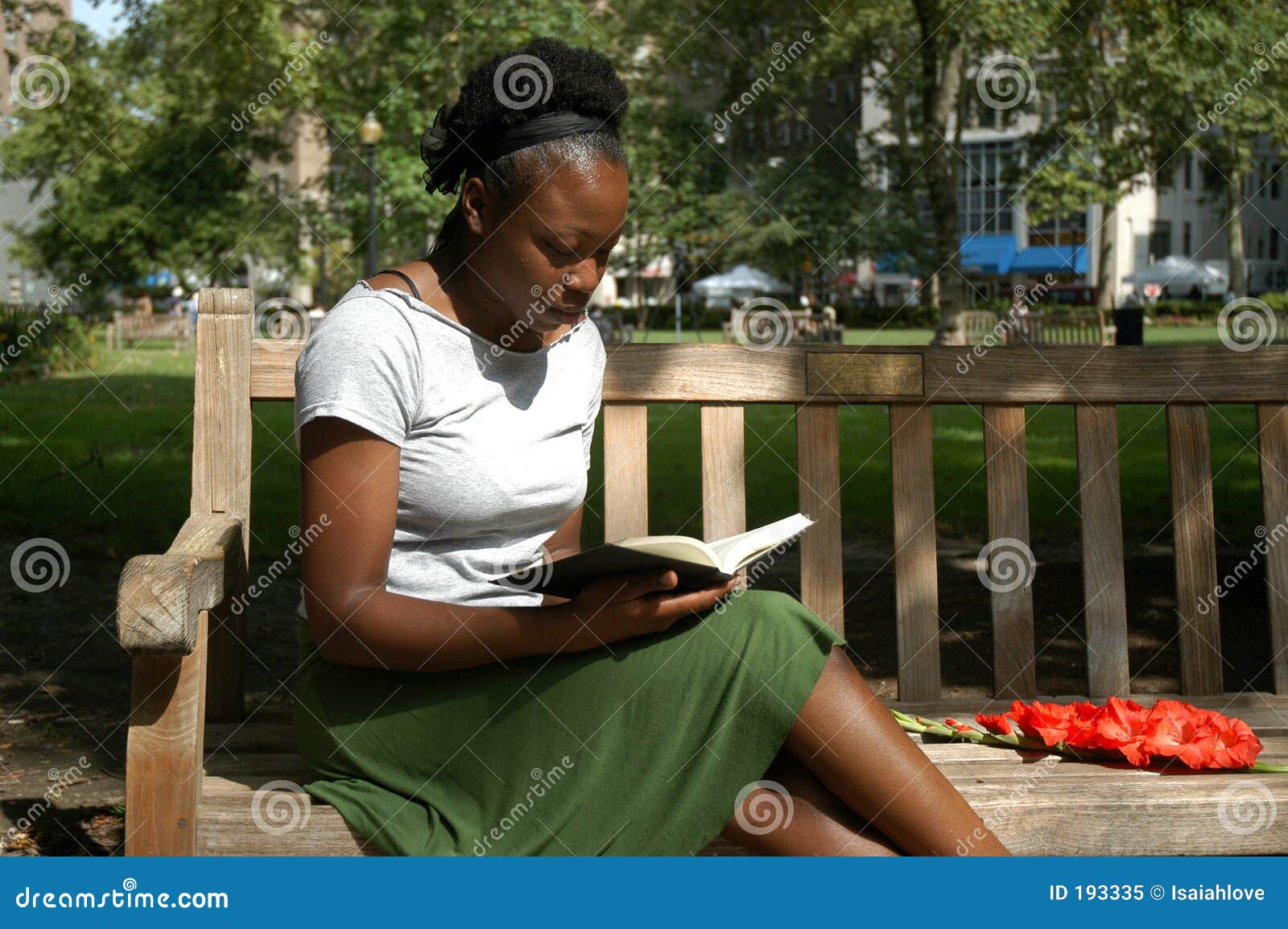 Reading in the park stock image. Image of fashion, female - 193335