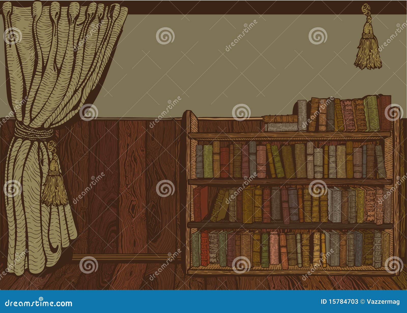 Reading Room Typographic Header. Librarian Cataloguing And Sorting ...