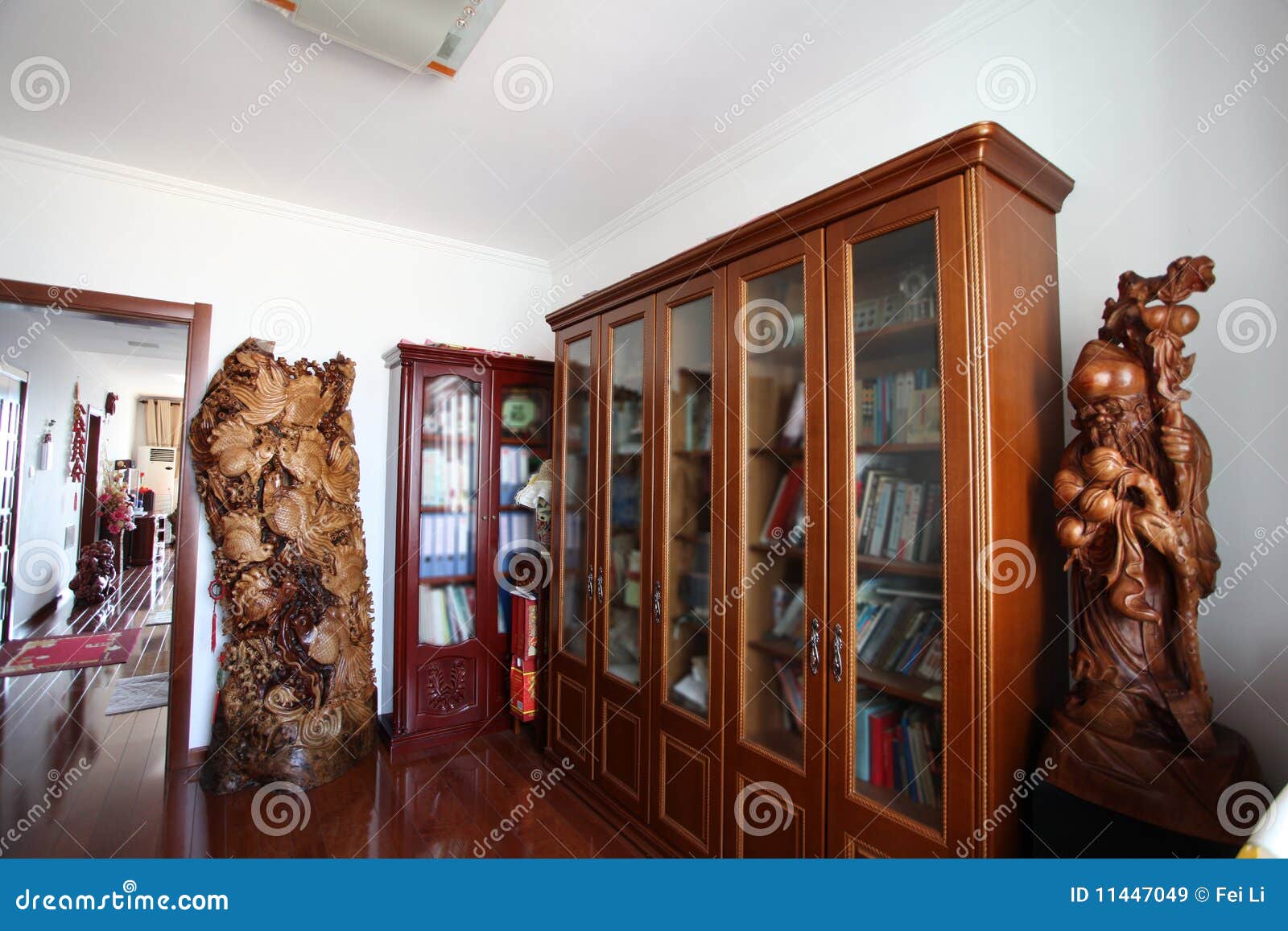 Reading room in new home stock image. Image of bookshelf - 11447049