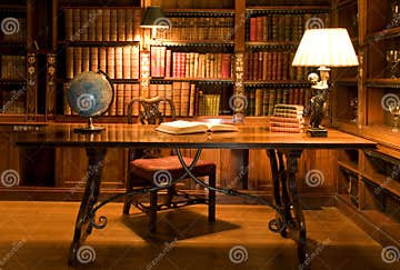 Reading Room in Old Library. Stock Photo - Image of civilization ...