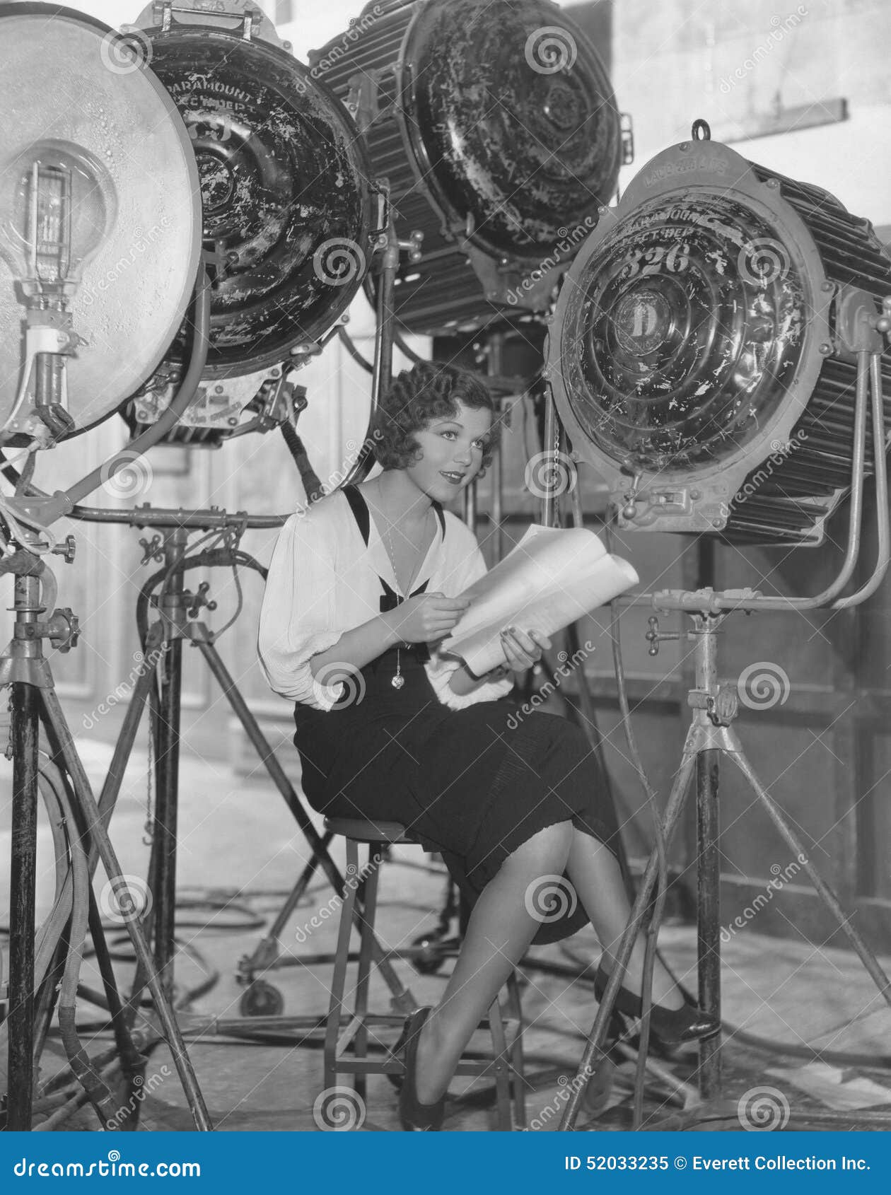 Reading script on set stock image. Image of film, length - 52033235