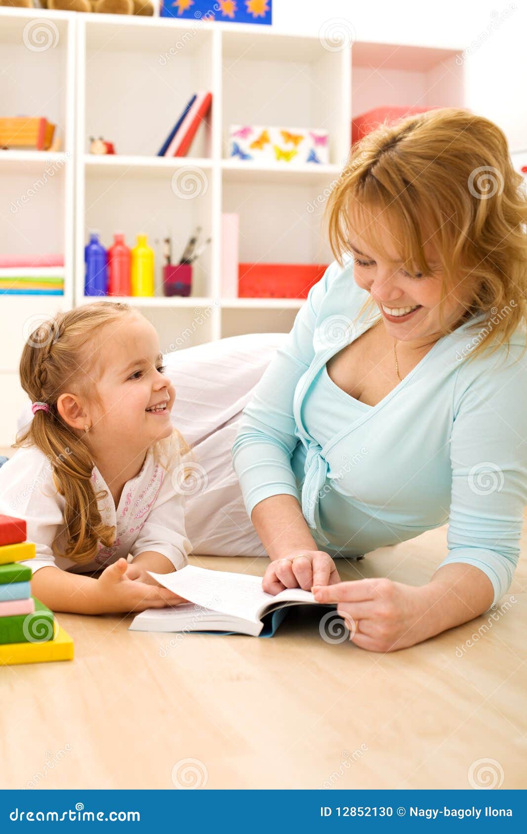 Reading stories is fun stock photo. Image of colour, enjoy - 12852130