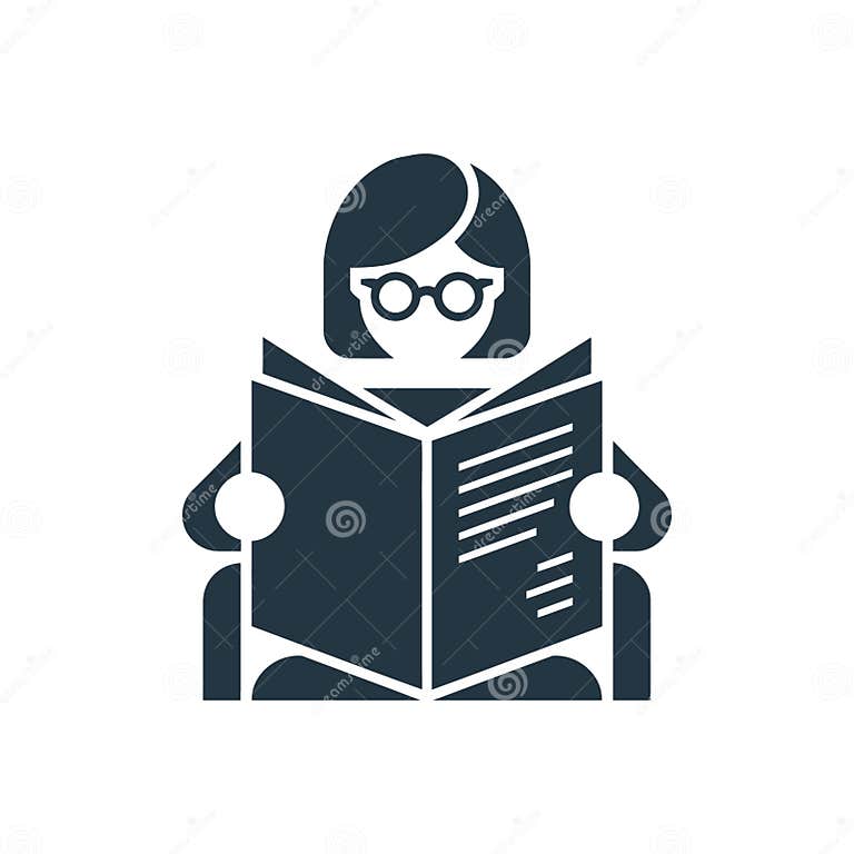 Reading Student Learning Icon Stock Vector - Illustration of book ...