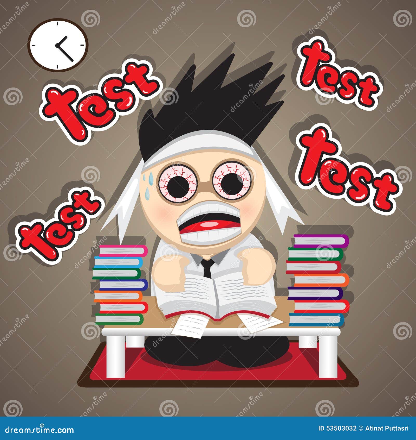 Reading test preparation stock vector. Illustration of academy - 53503032