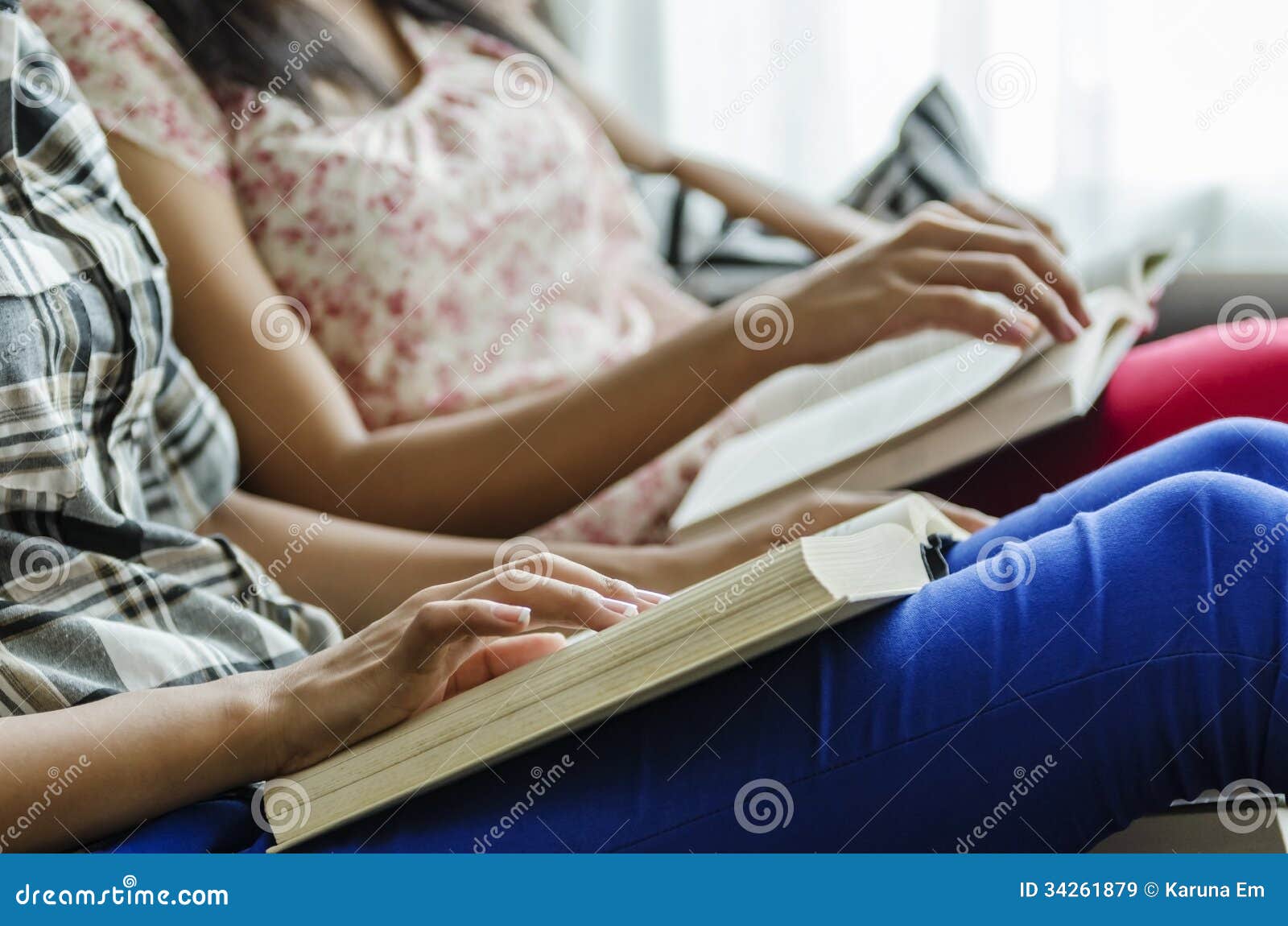 Reading text book stock image. Image of girl, studying - 34261879