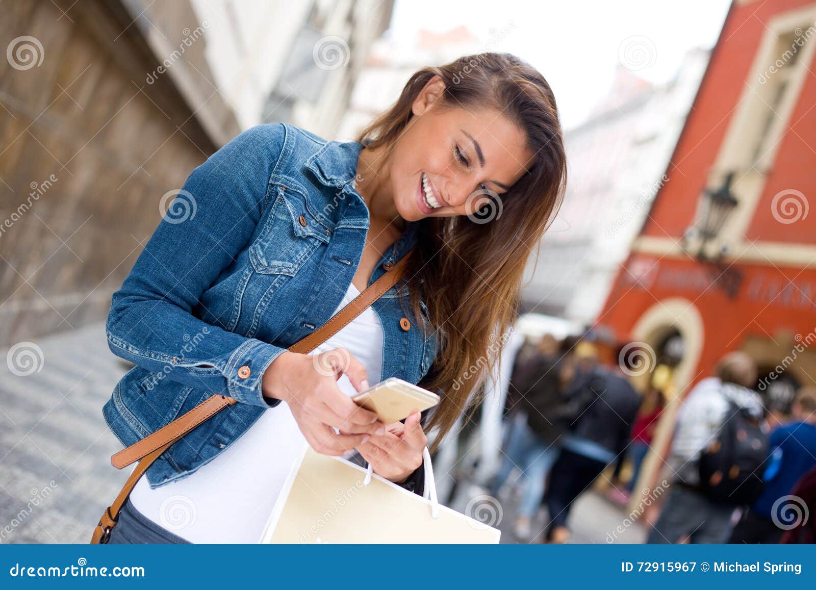 Reading text messages stock image. Image of pretty, candid - 72915967