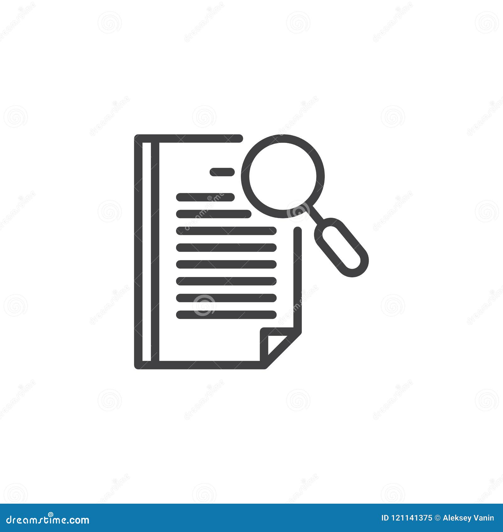 Reading text outline icon stock vector. Illustration of single - 121141375
