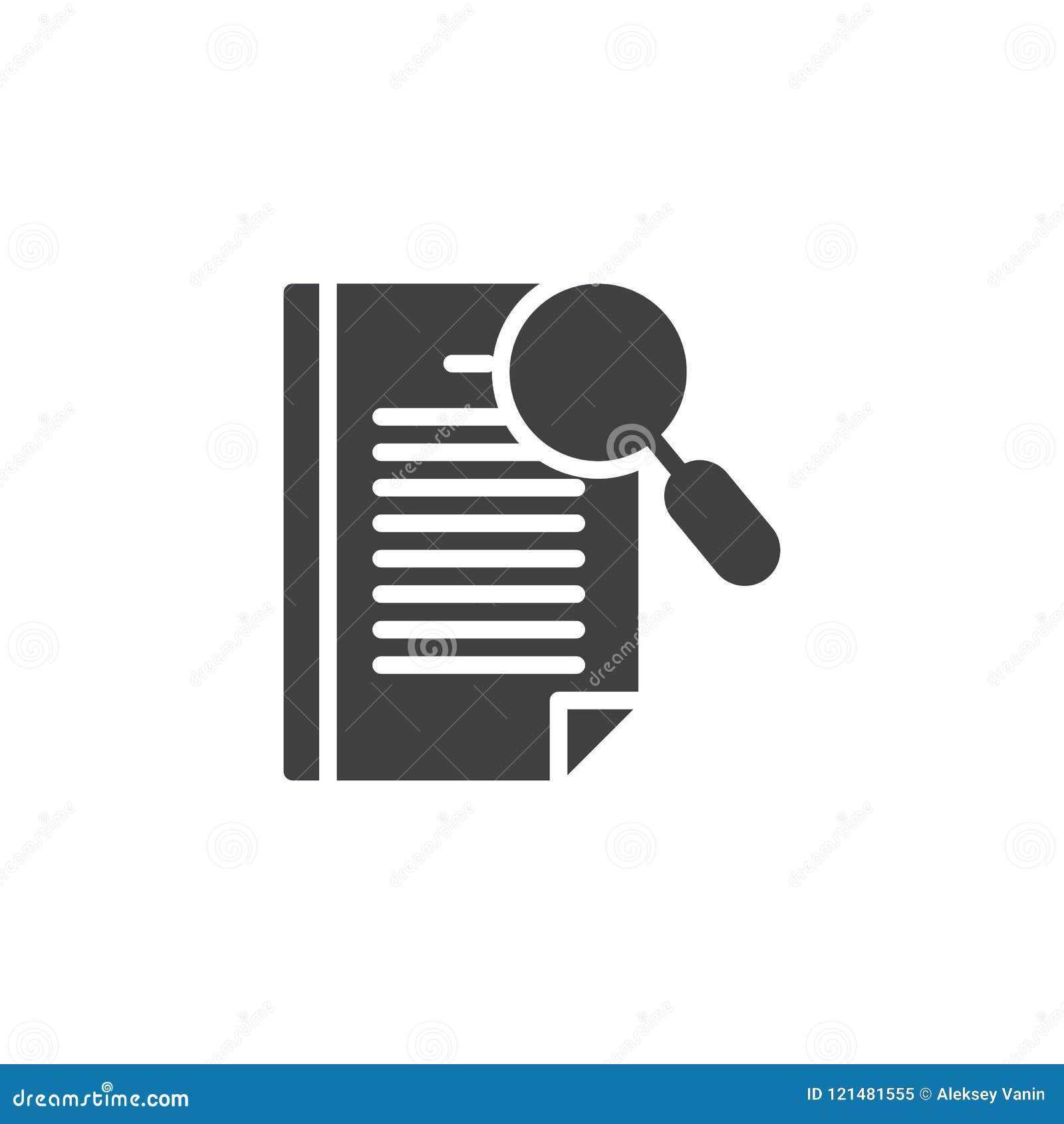 Reading text vector icon stock vector. Illustration of office - 121481555