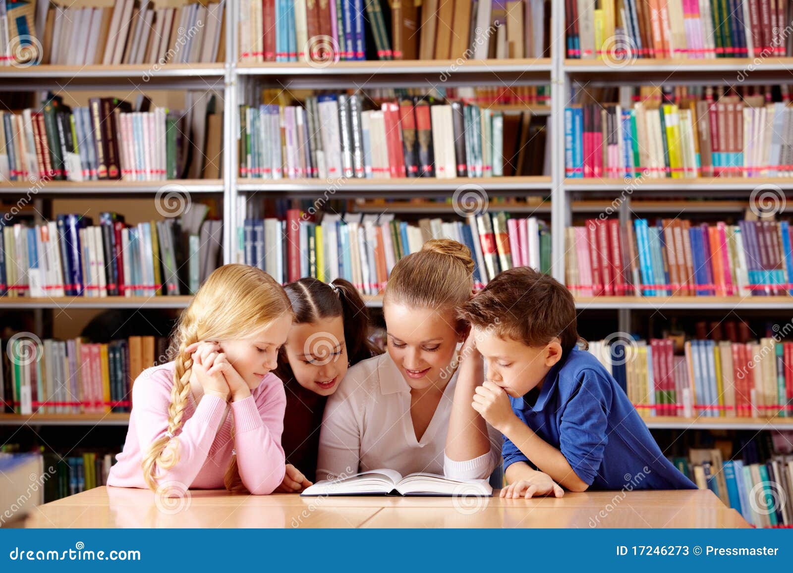 Reading together stock image. Image of literature, group - 17246273