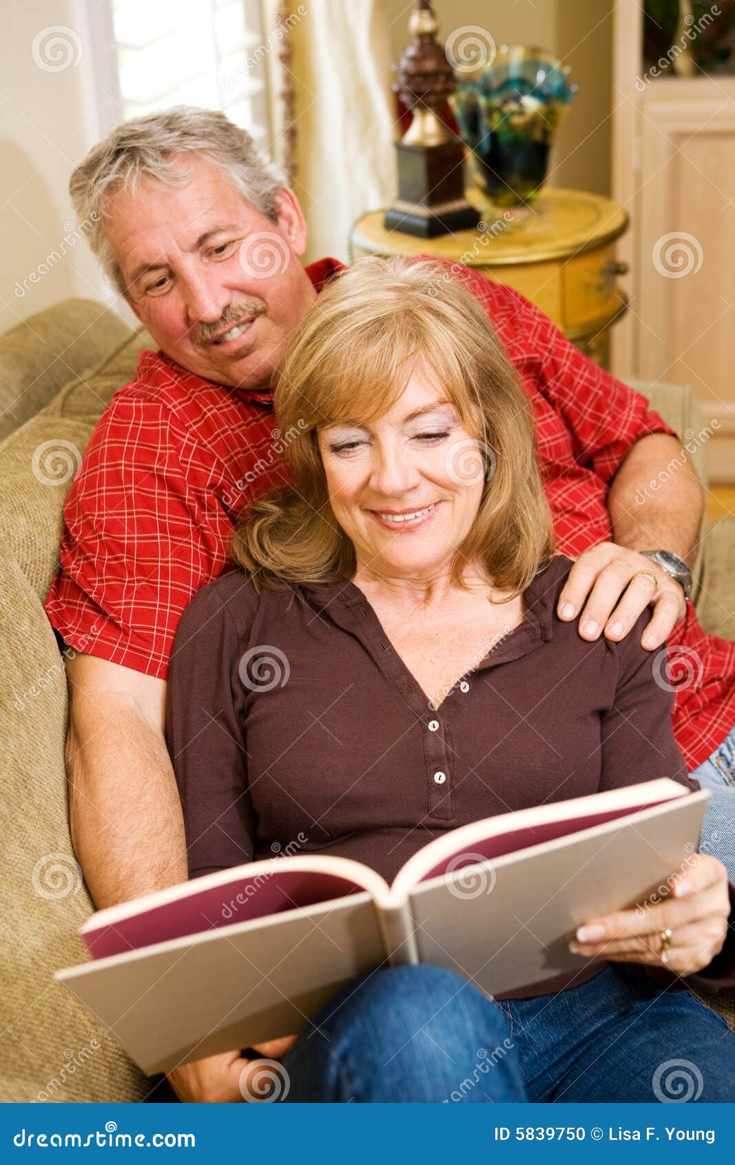 Reading Together stock photo. Image of fifty, beautiful - 5839750