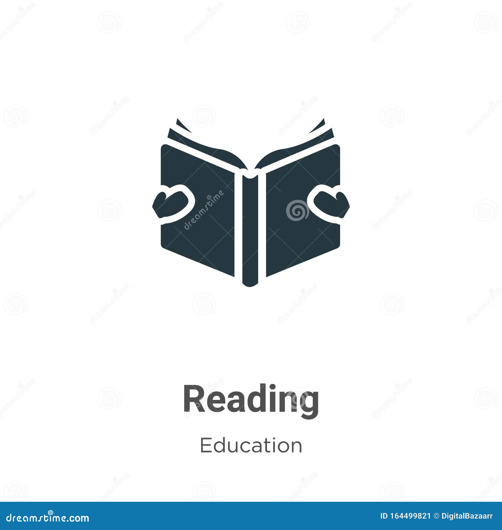 Reading Vector Icon on White Background. Flat Vector Reading Icon ...