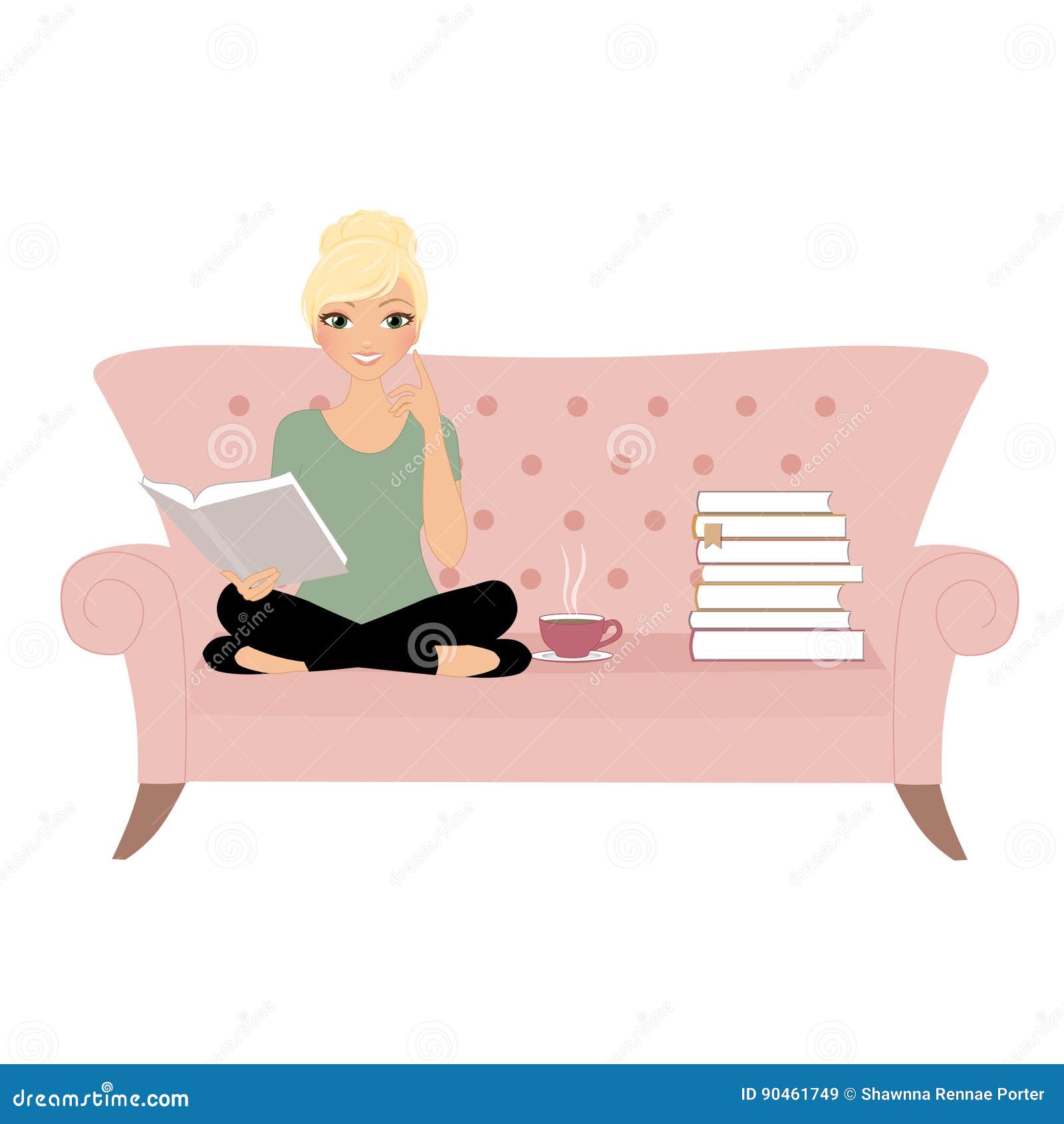 Blonde Girl Reading Avatar Stock Illustrations – 3 Blonde Girl Reading ...