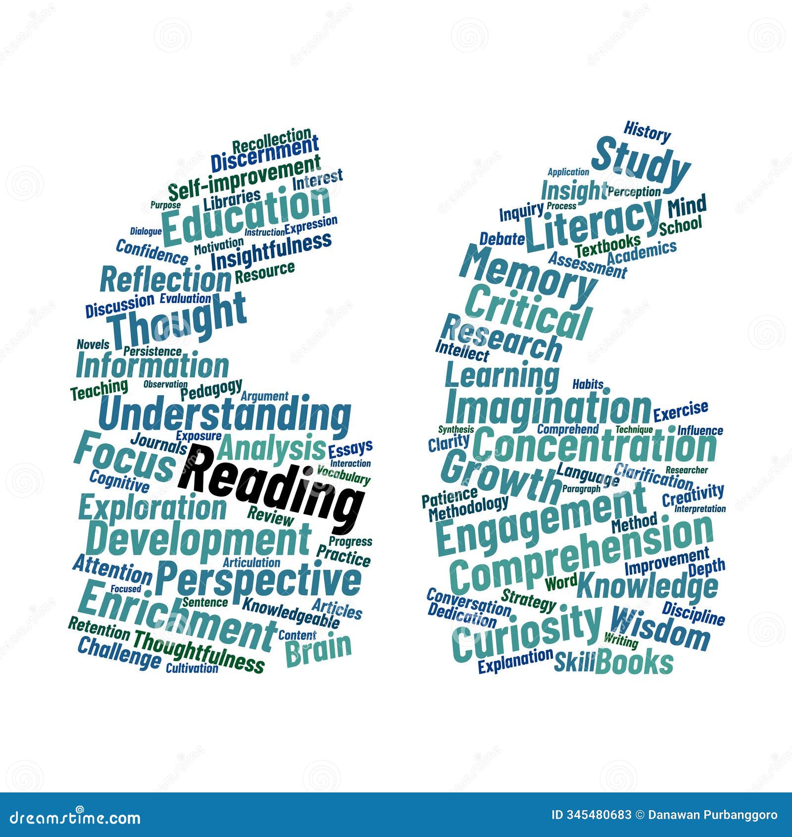 Reading Word Cloud stock illustration. Illustration of vocabulary ...