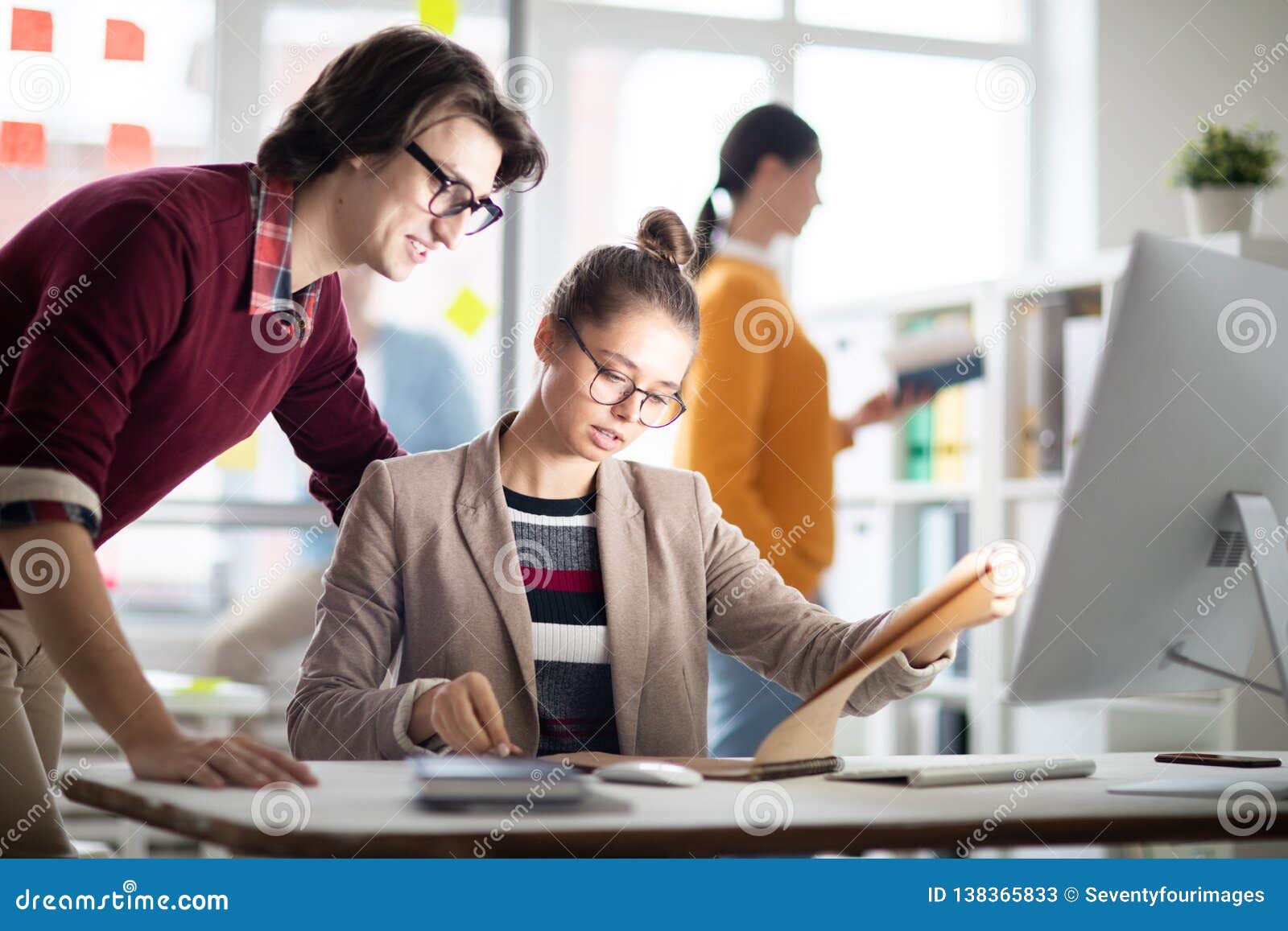 Reading working points stock image. Image of group, collaboration ...