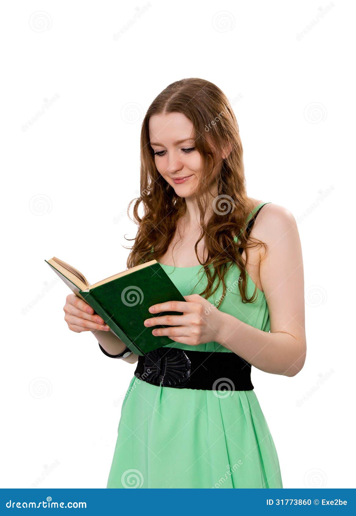 Reading stock photo. Image of fresh, book, curly, beautiful - 31773860