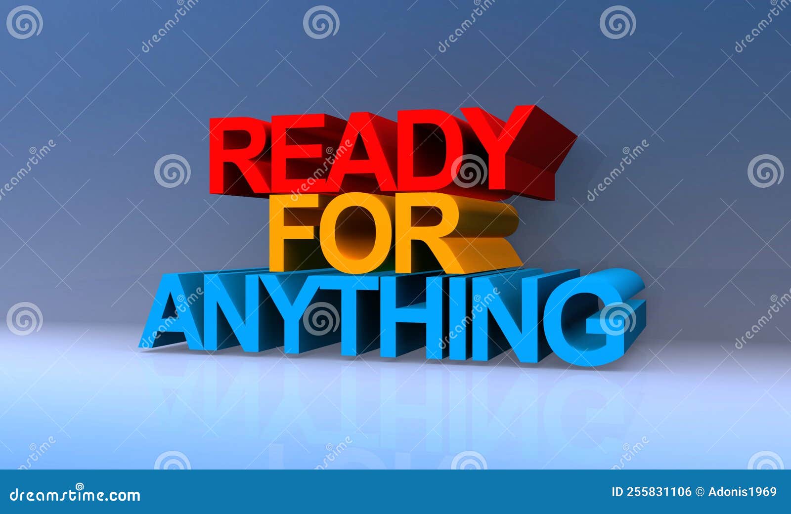 Ready for anything on blue stock illustration. Illustration of cloud ...