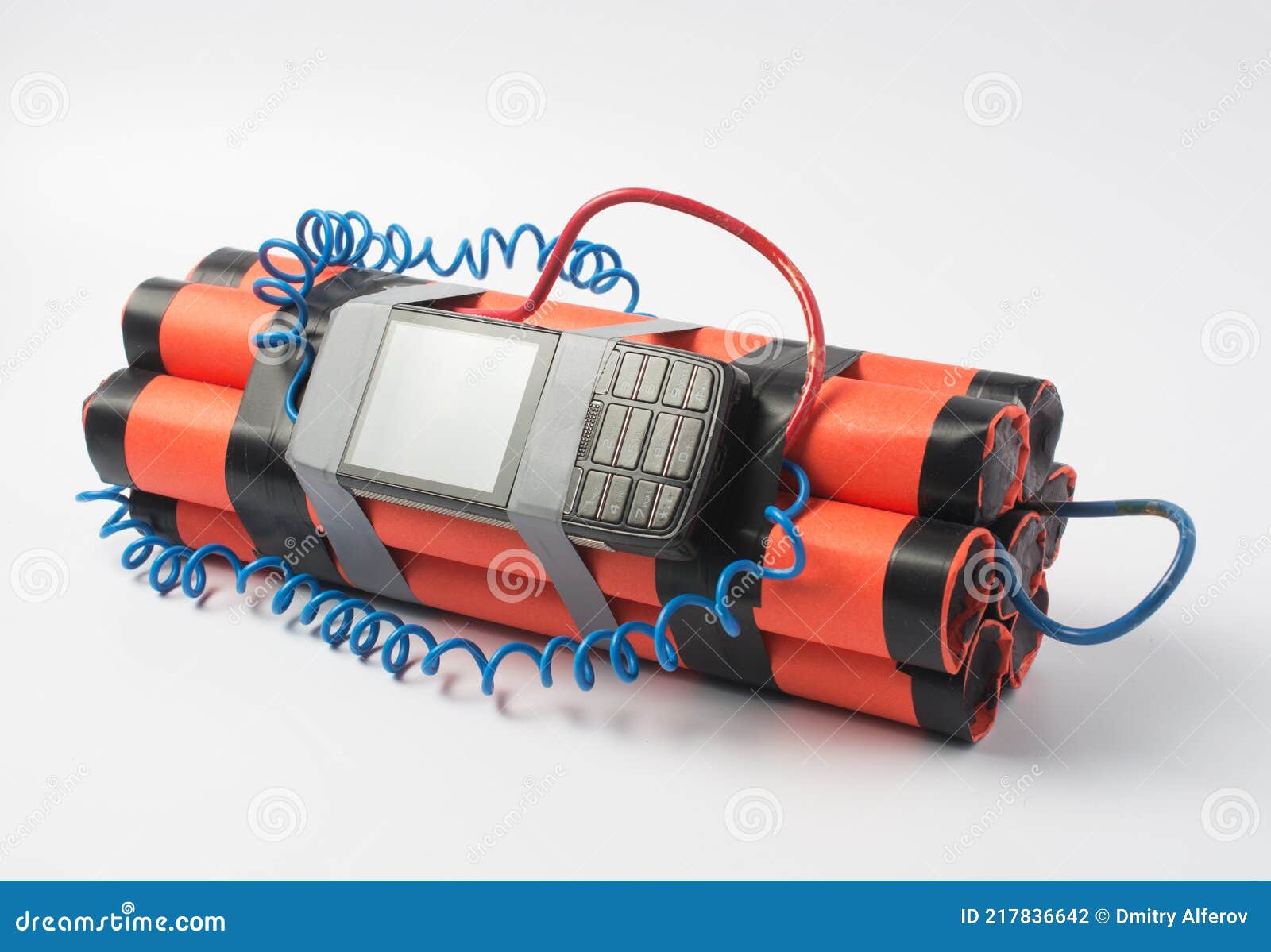 Ready Assembled Bomb with a Clockwork from an Old Smartphone Rewound ...